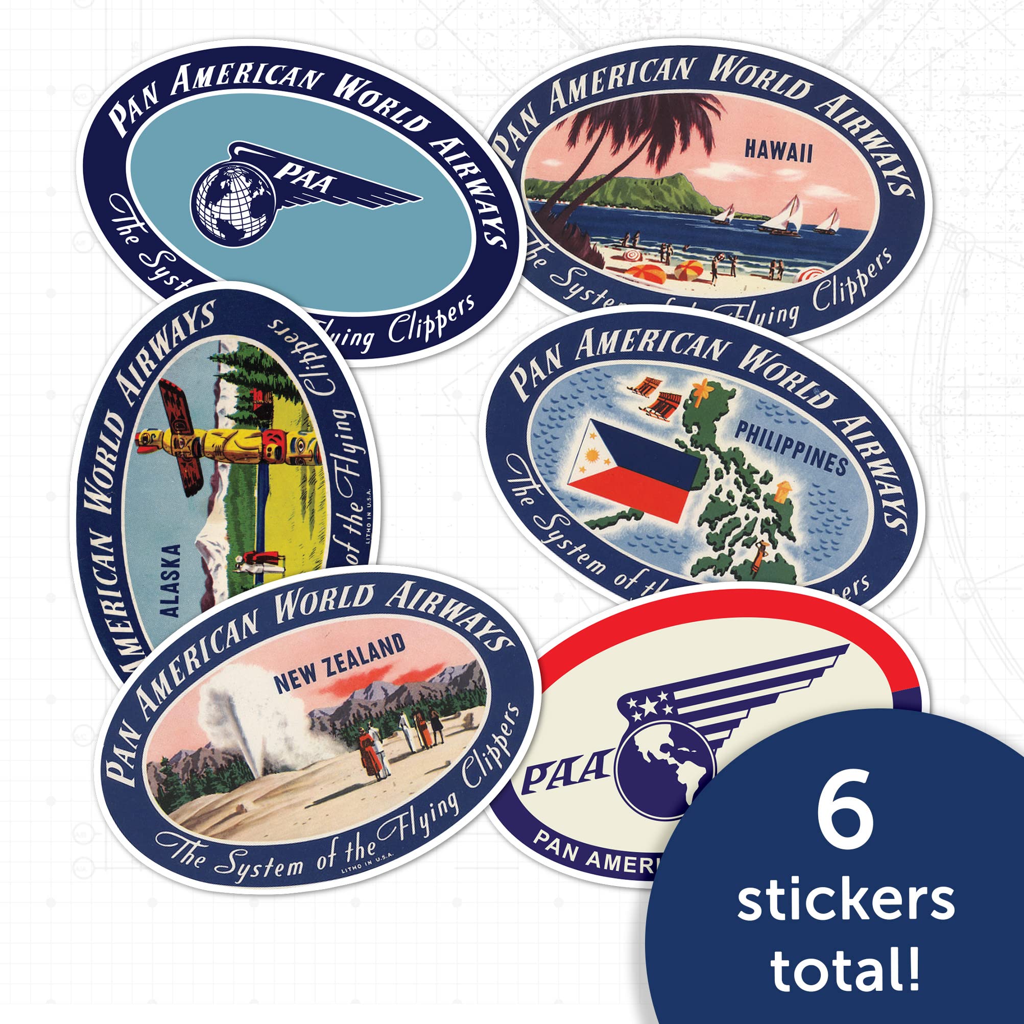 Snapklik.com : Desert Cactus Pan Am Stickers Airway Emblem Airlines ...