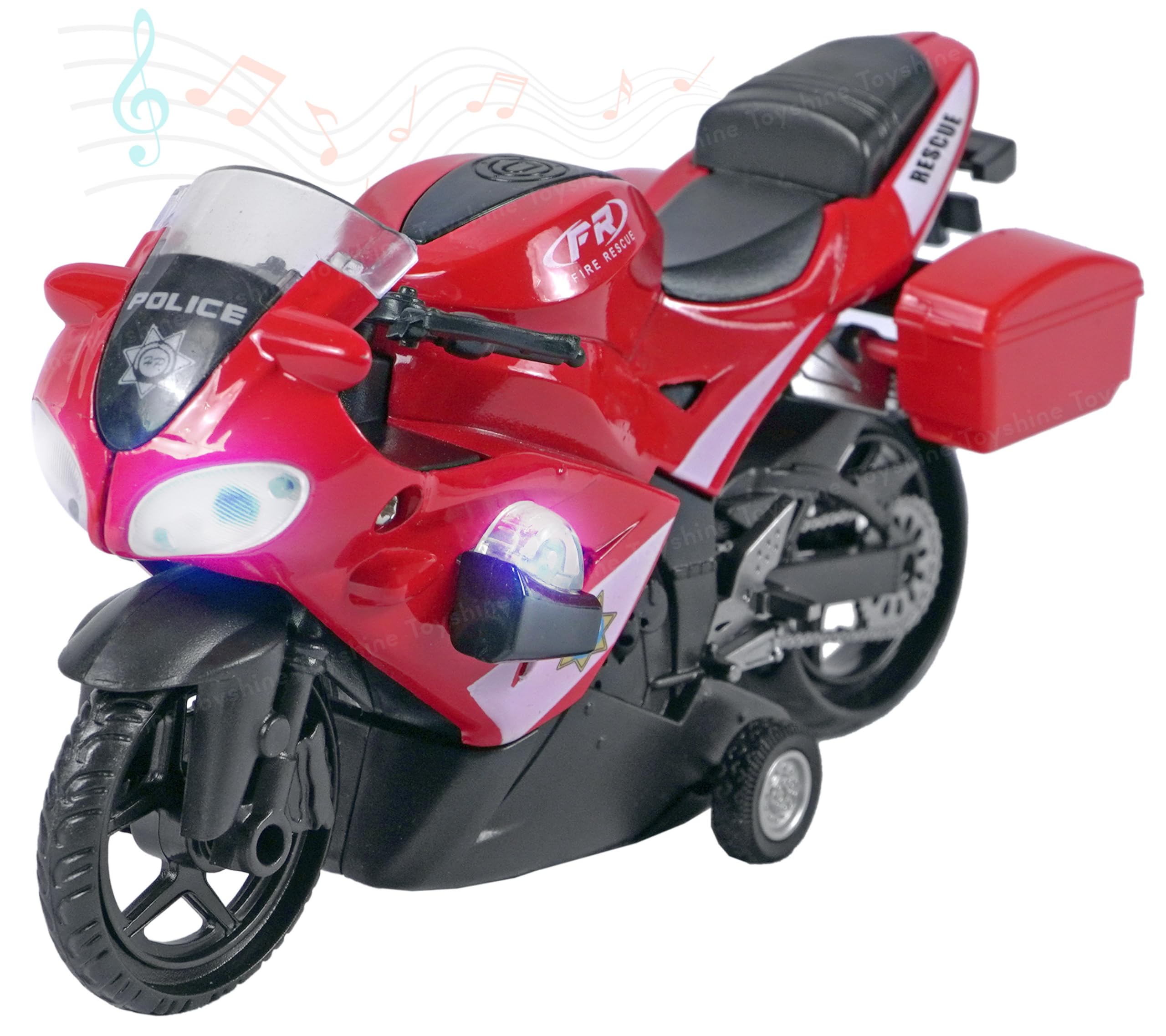 Toyshine 1:16 Scale Pull Back Alloy Simulation Police Superbike with ...