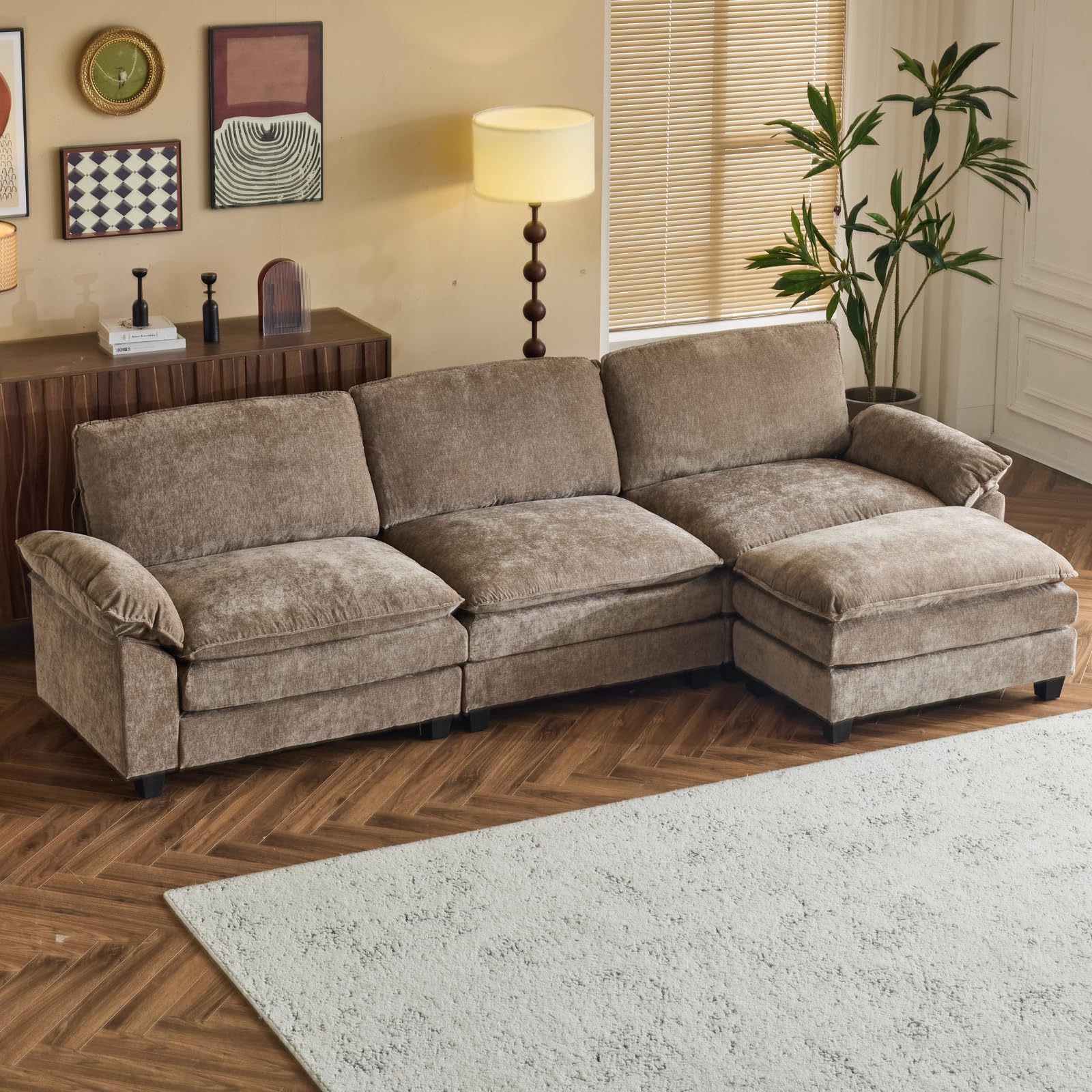 Amazon.com: Karl home Sectional Sofa Modular Deep Seat Sofa Couch with ...