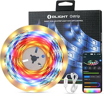 OLIGHT Ostrip Smart LED APP-Controlled Strip Lights,16.4ft USB-Powered ...