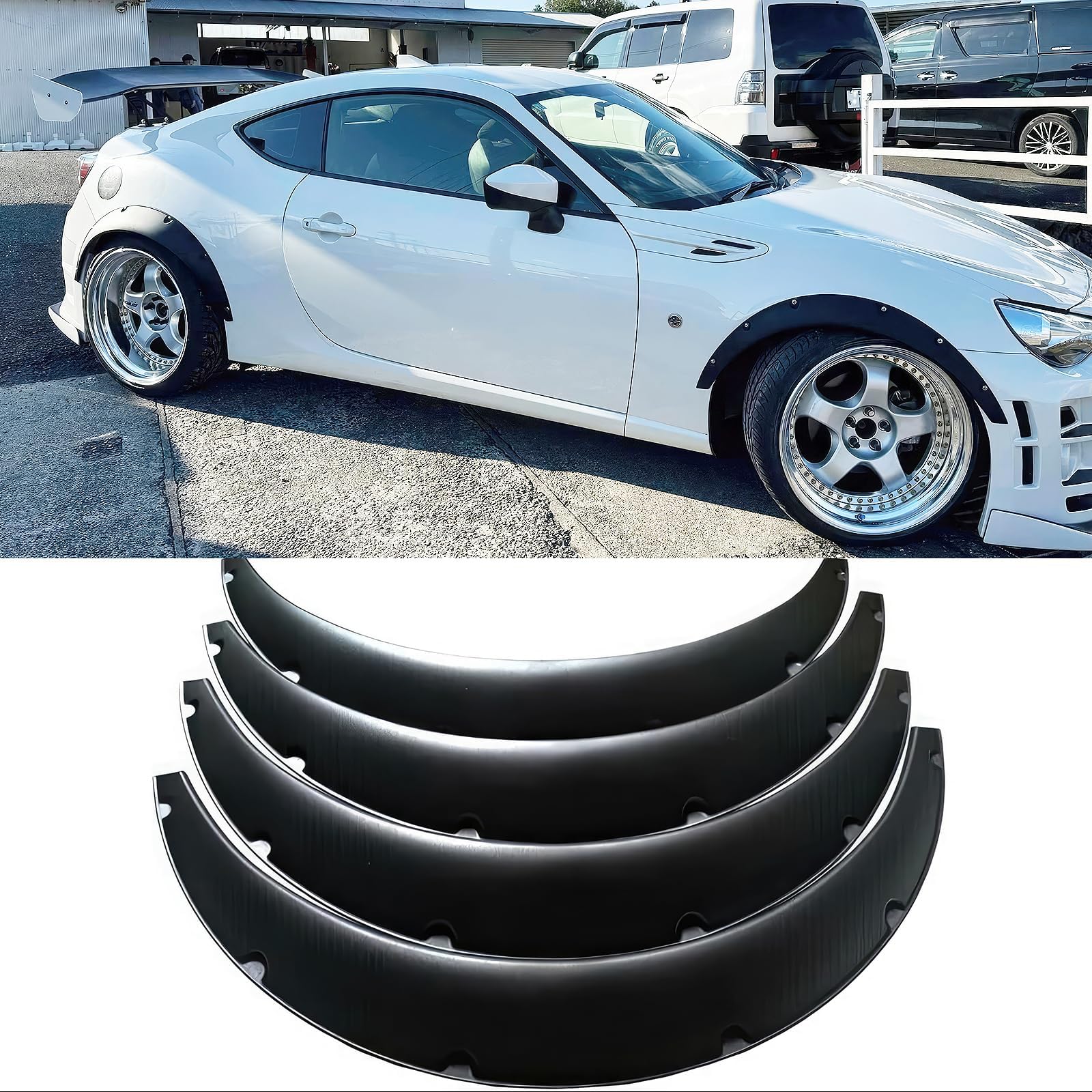 Amazon.com: Spec-D Tuning 4PC Front + Rear Universal Flexible Car ...