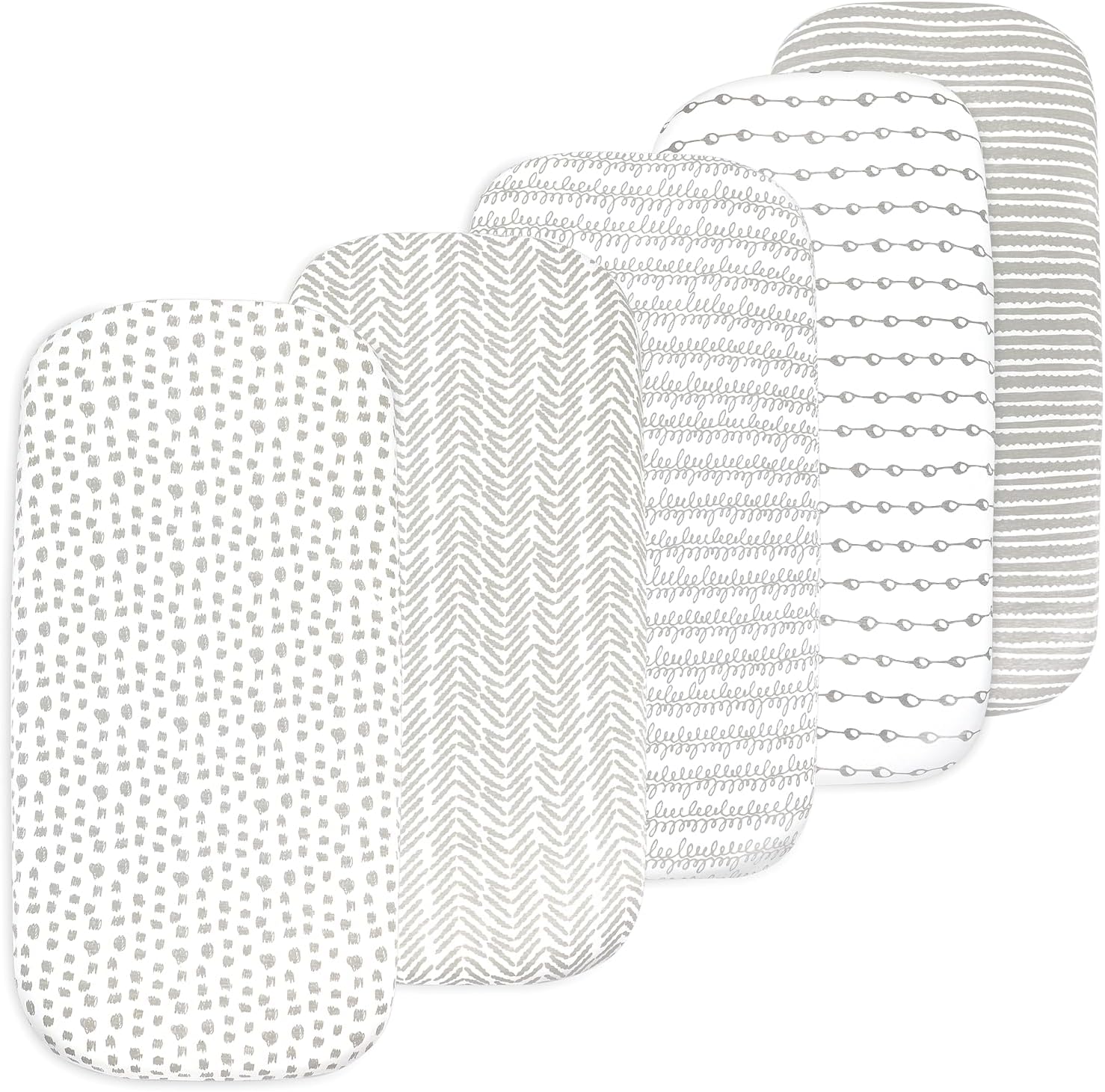 Amazon.com : Bassinet Bed Sheets – Bassinet Fitted Sheets 4 Pack – 100% ...