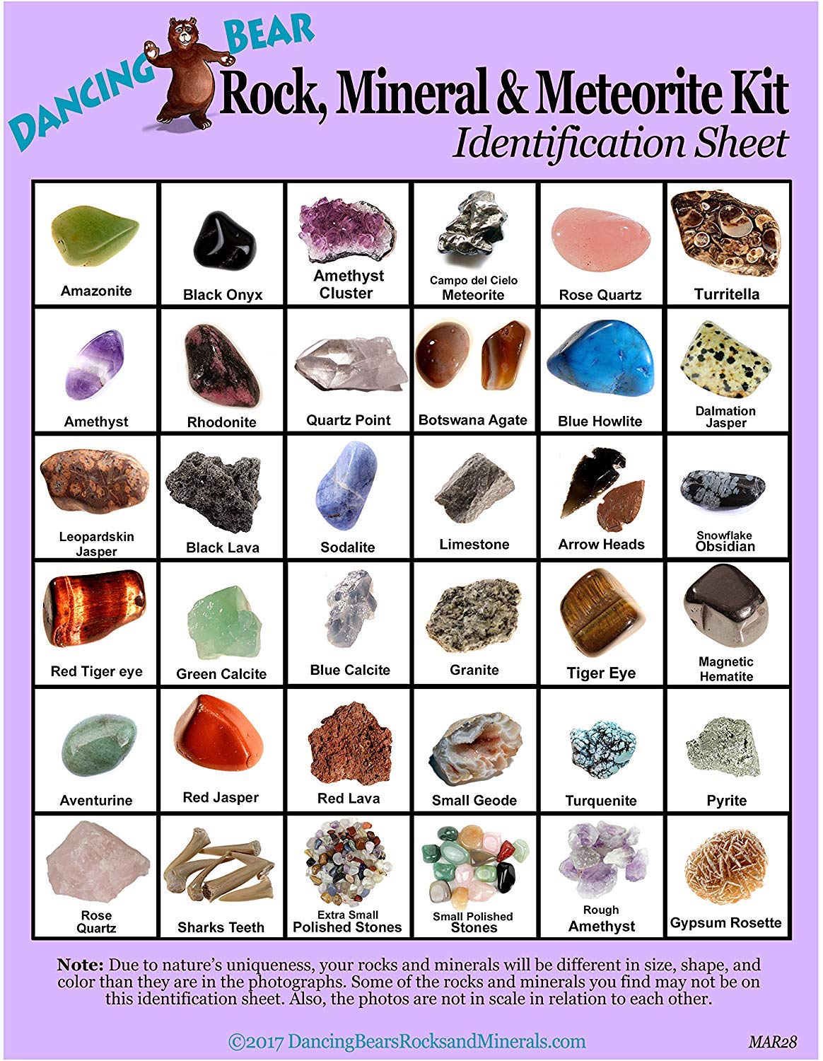 Rock And Mineral Identification Worksheet