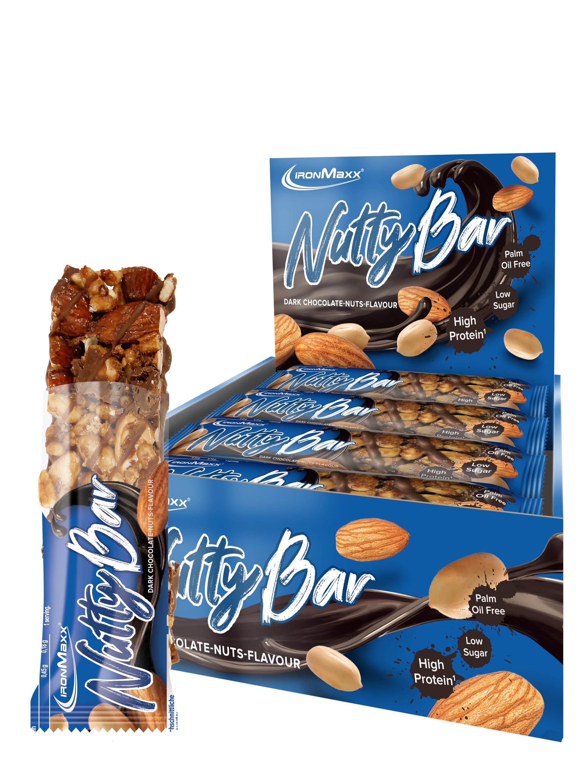 IronMaxx Nutty Bar – Dark Chocolate Nuts 12x40g Riegel | Protein ...