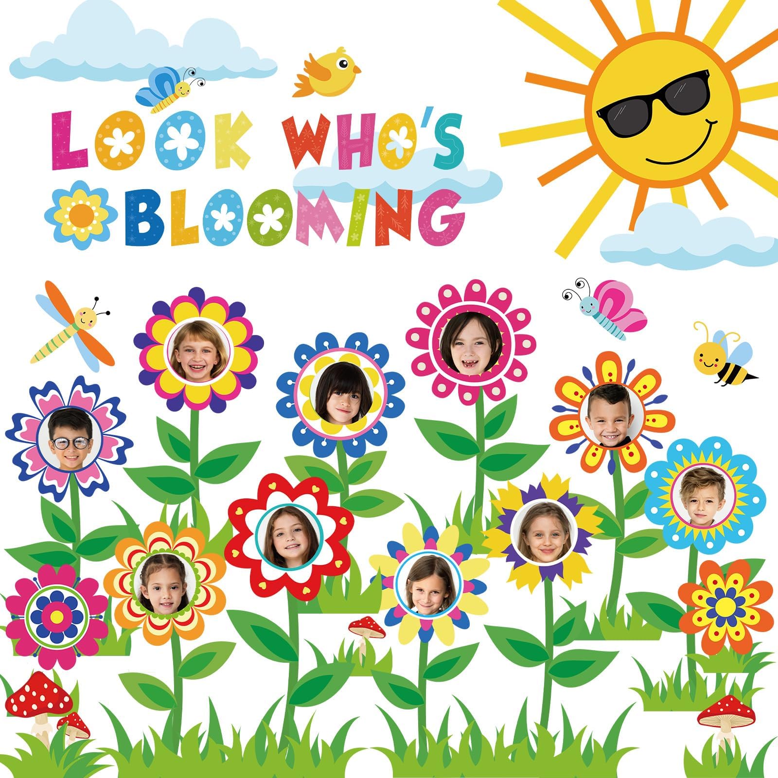 Amazon.com: 88PCS Spring Bulletin Board Set Look Who’s Blooming ...