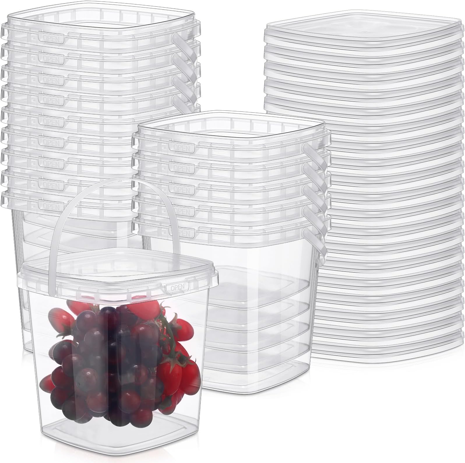 Amazon.com: Burbell 12 Pcs 1L Rum Buckets for Drinks with Lids and ...