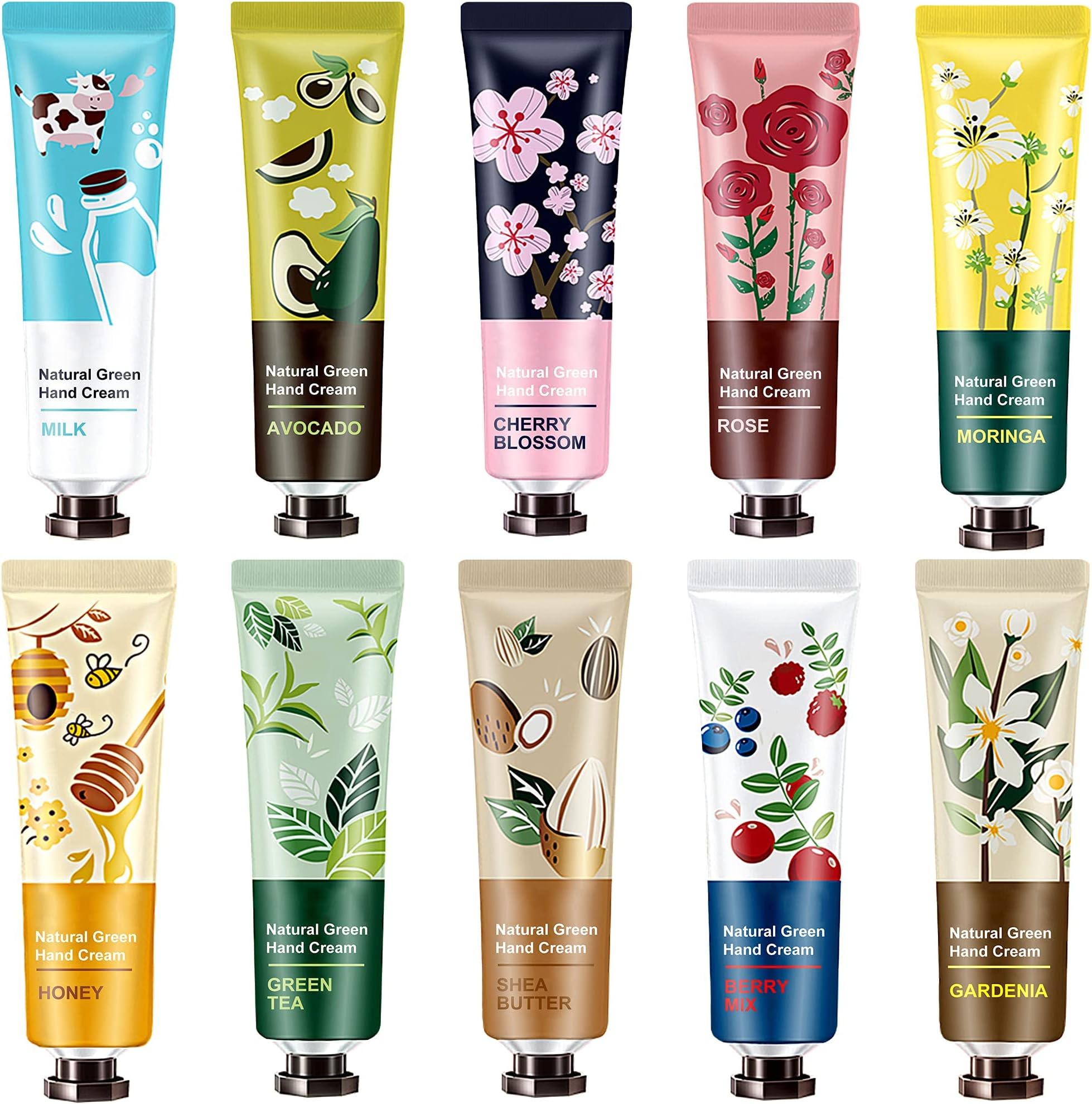Amazon.com: BONNIESTORE 10 Pack Fruits Fragrance Hand Cream ...