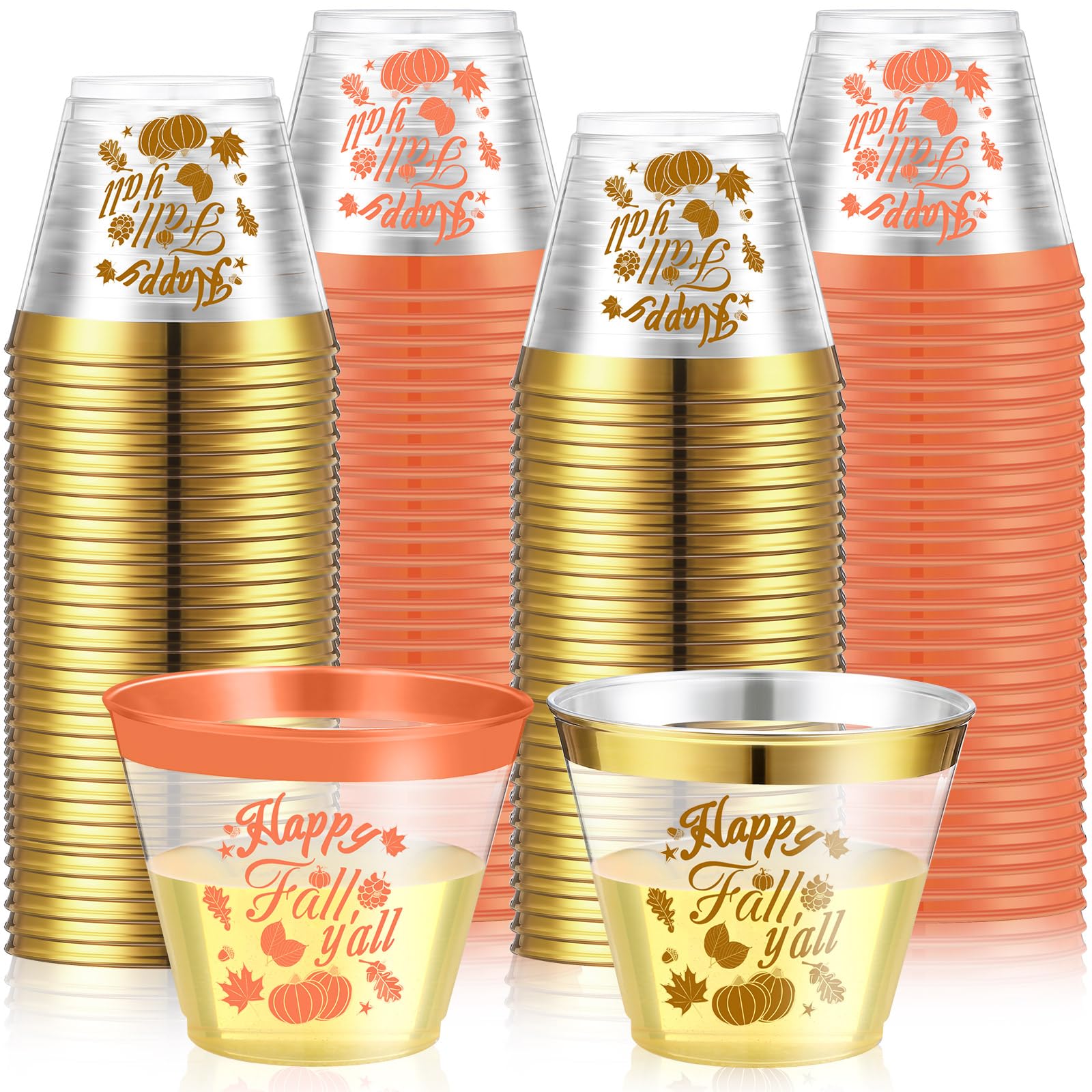 Amazon.com: Funnymoom 50 Pcs Disposable Fall Cups Hard Plastic Drinking ...