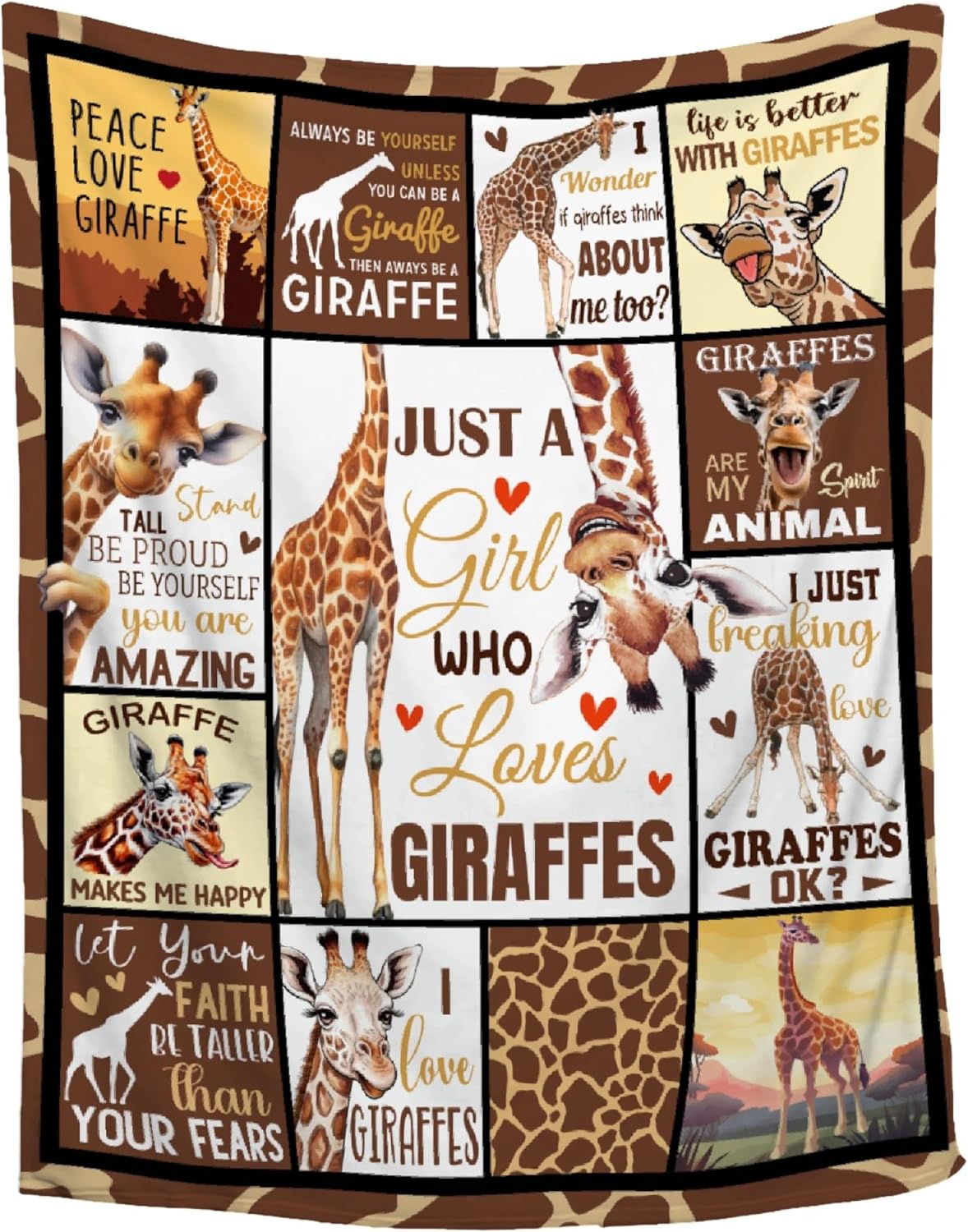 Amazon.com: Giraffe Blanket,Just A Girl Who Loves Giraffes Blanket for ...