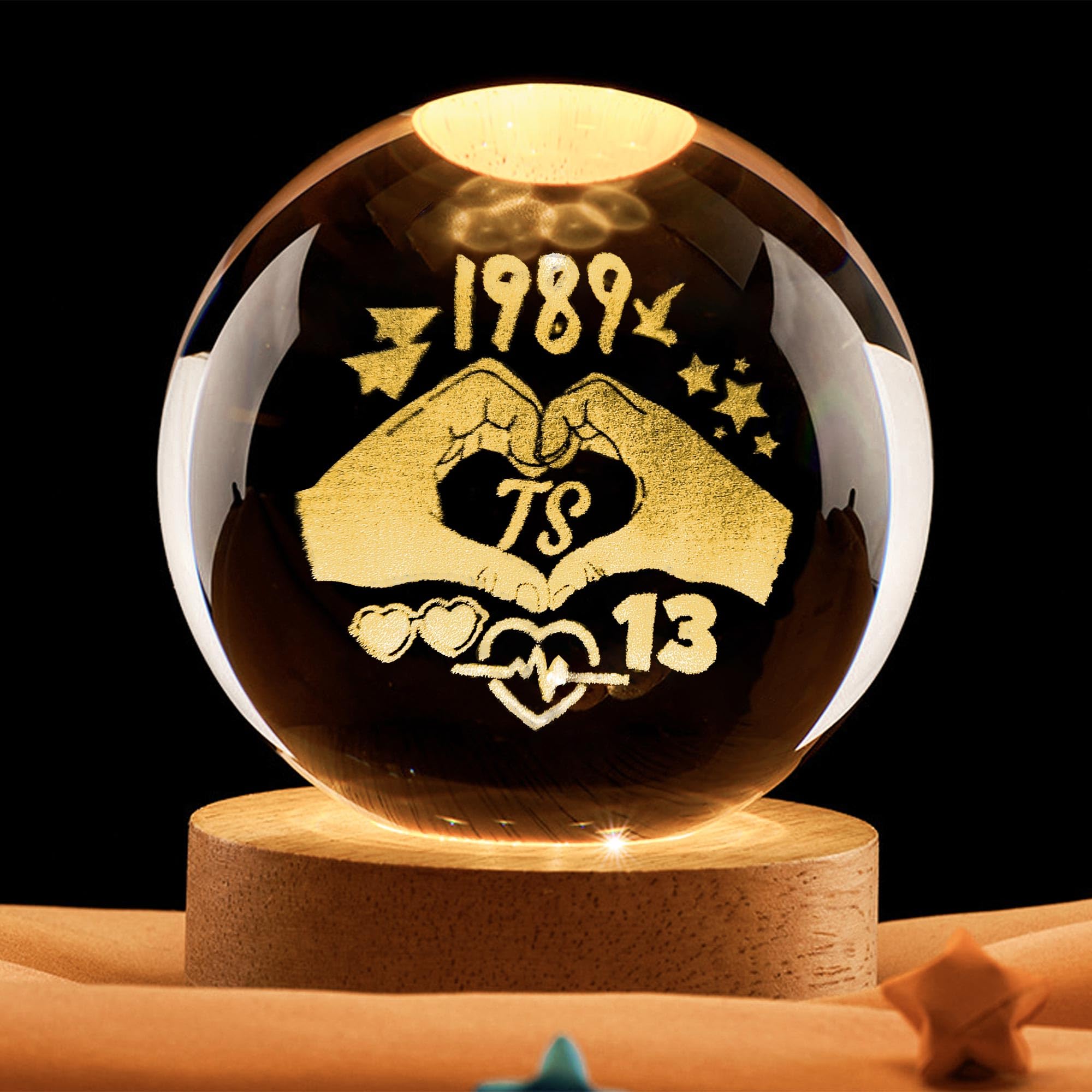 Nebtvra 3D Crystal Ball Night Light - TayTay Girls Gift - Music Singer ...