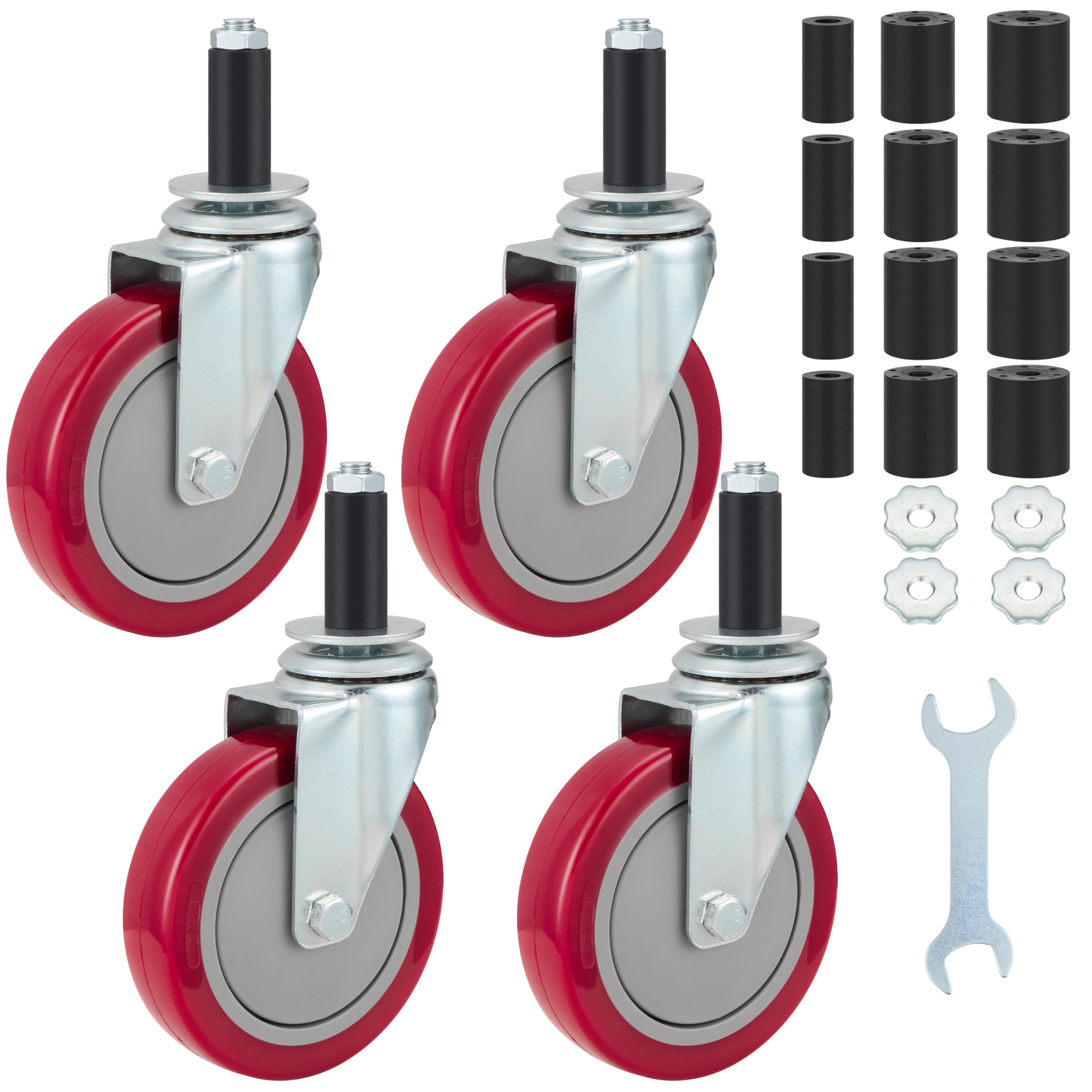 Snapklik.com : Finnhomy 5 Inch Prep Table Caster Wheels Set Of 4 Heavy ...