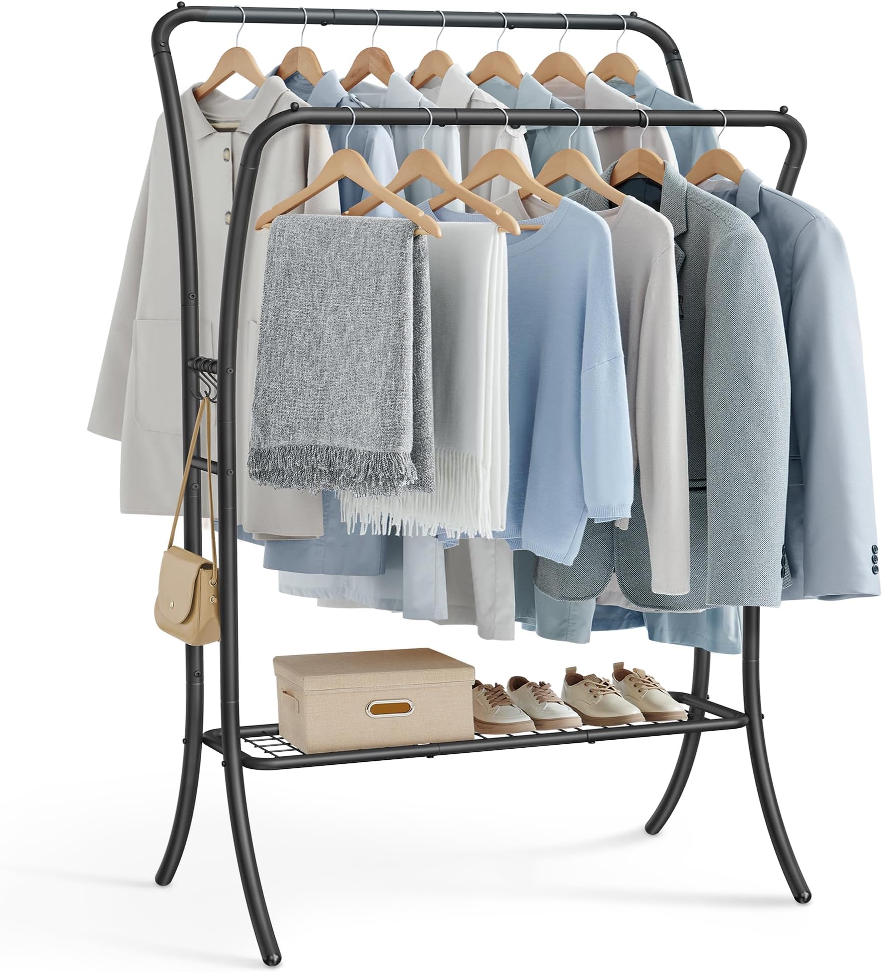 Amazon.com: SONGMICS Clothes Rack, Clothing Rack with Shelves, Garment ...