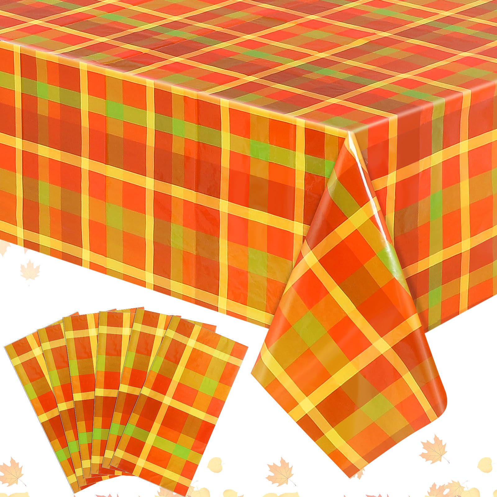 Amazon.com: VitalCozy 6 Pcs Thanksgiving Disposable Tablecloth Fall ...