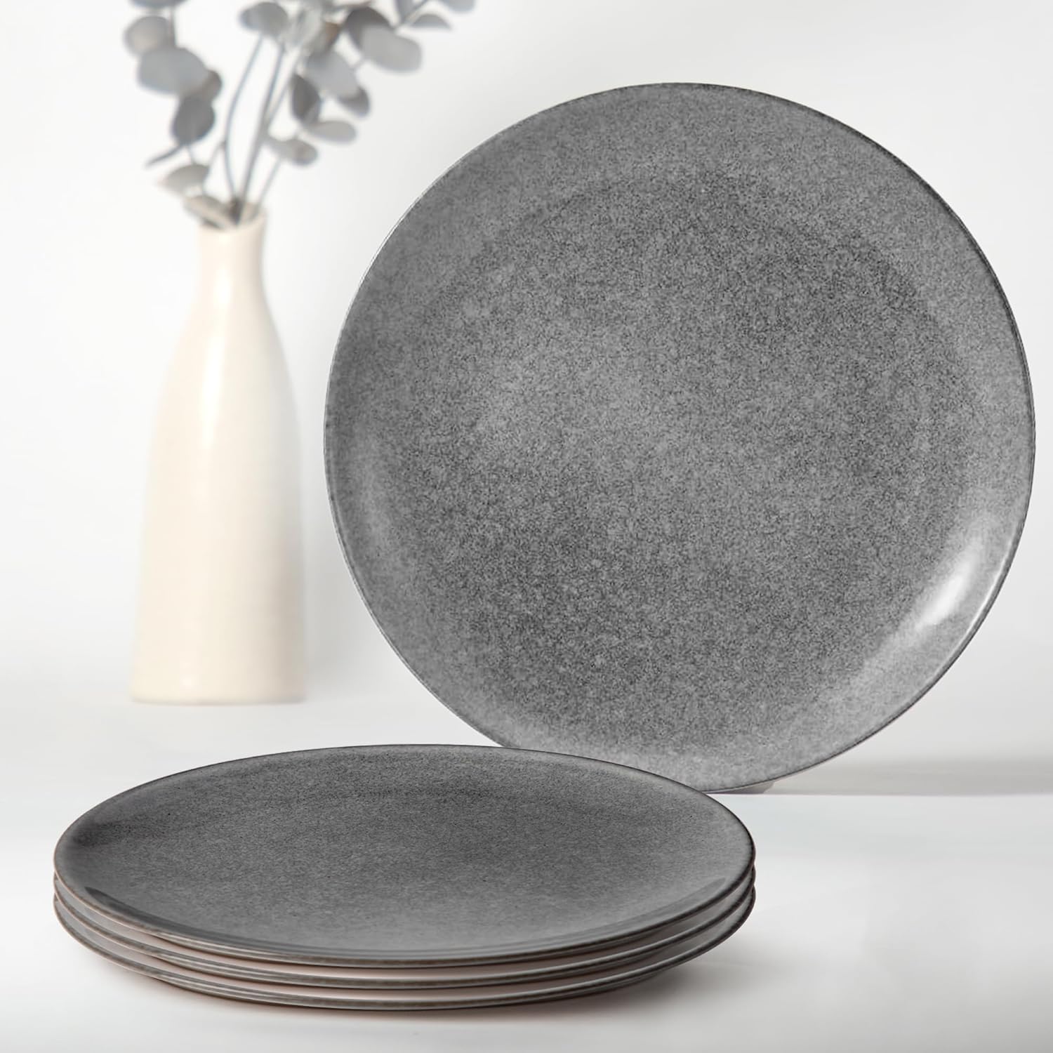 Buy Anko Glazed Stoneware Dinner Plate - Set of 4 | Light-Weight Daily ...