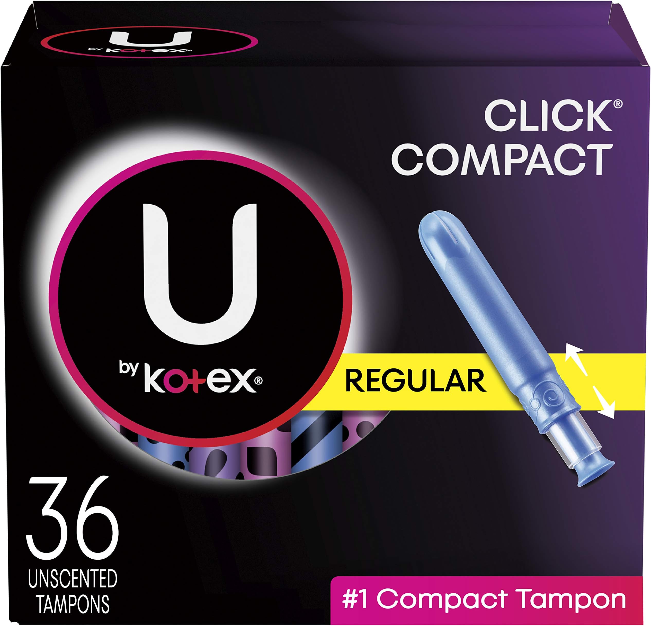 Amazon.com: U by Kotex Click Compact Tampons, Regular Absorbency ...