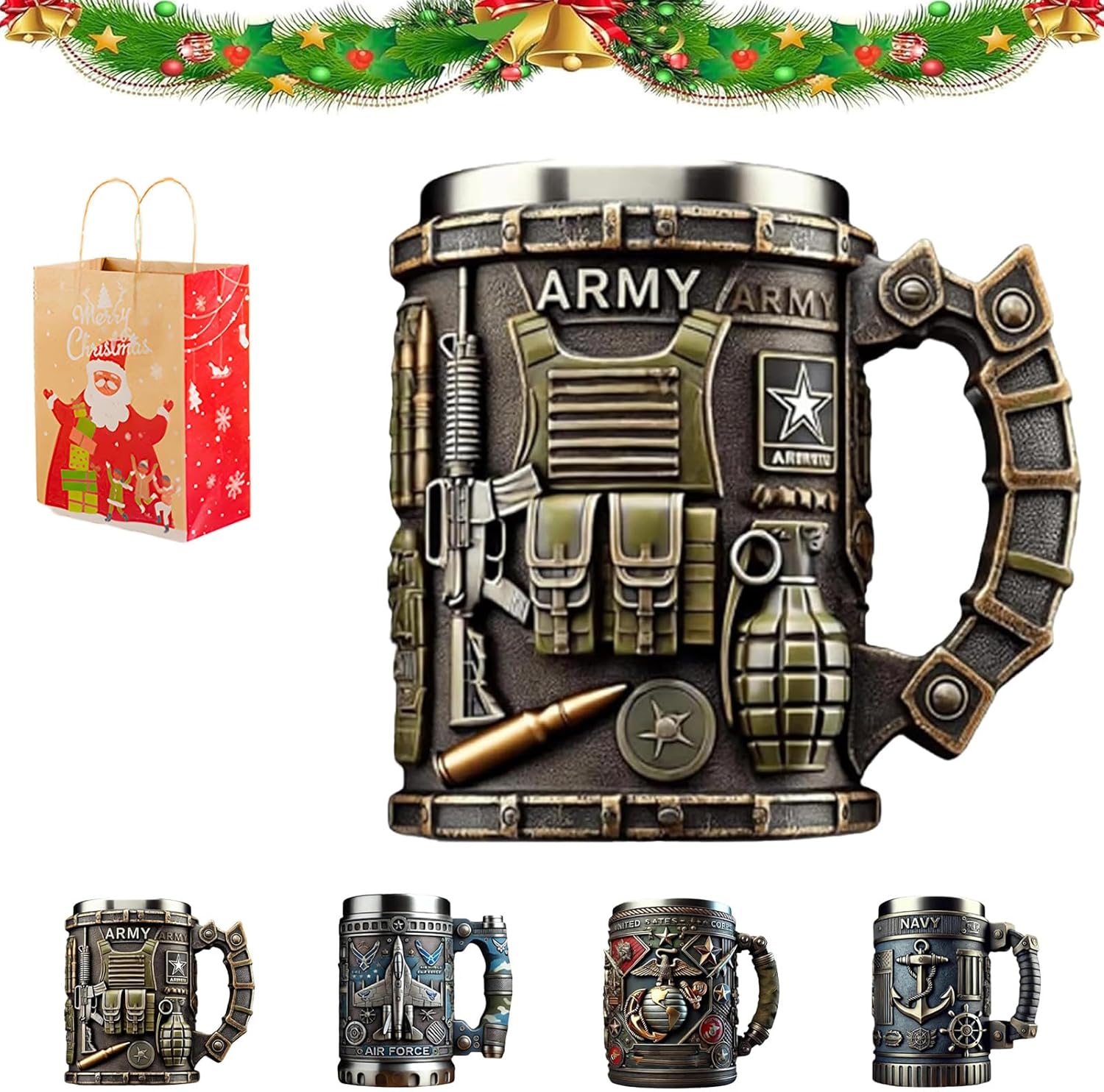 Amazon.com: Military Mugs, Military 3d Mug, Beautiful Army Themed ...