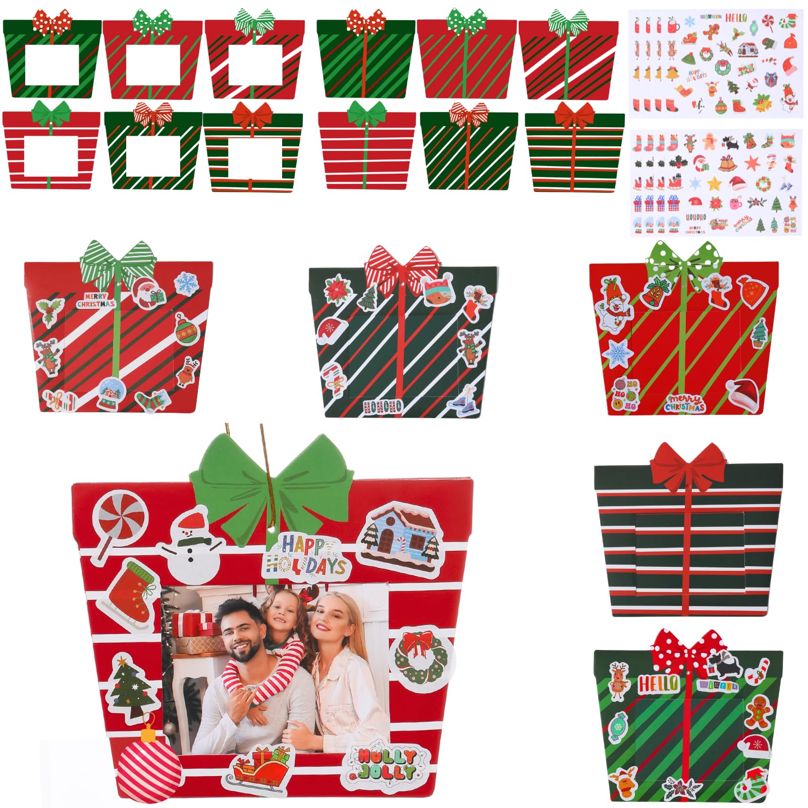 Amazon.com: 48 Packs Christmas DIY Picture Frames Craft Kit for Kids ...