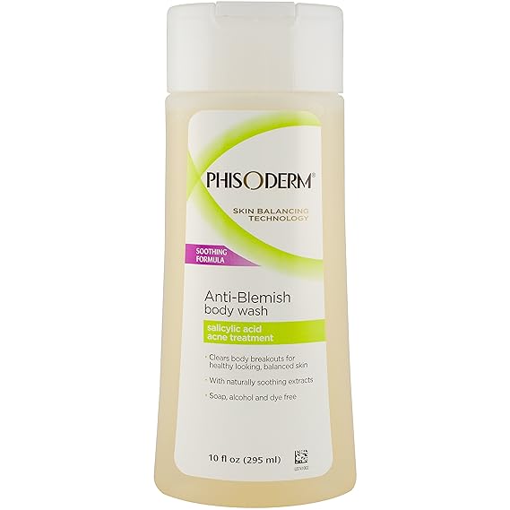 Amazon.com : Phisoderm Anti-Blemish Body Wash, 10-Ounce : Therapeutic ...