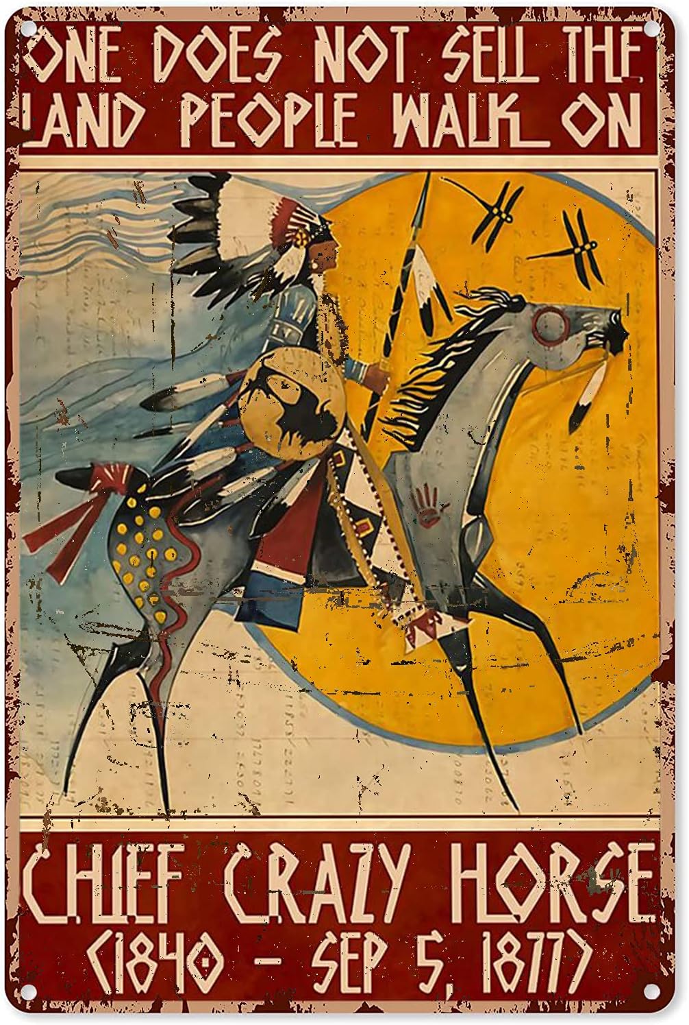 Amazon.com : Vintage Native american Indian Poster Homeland Security ...