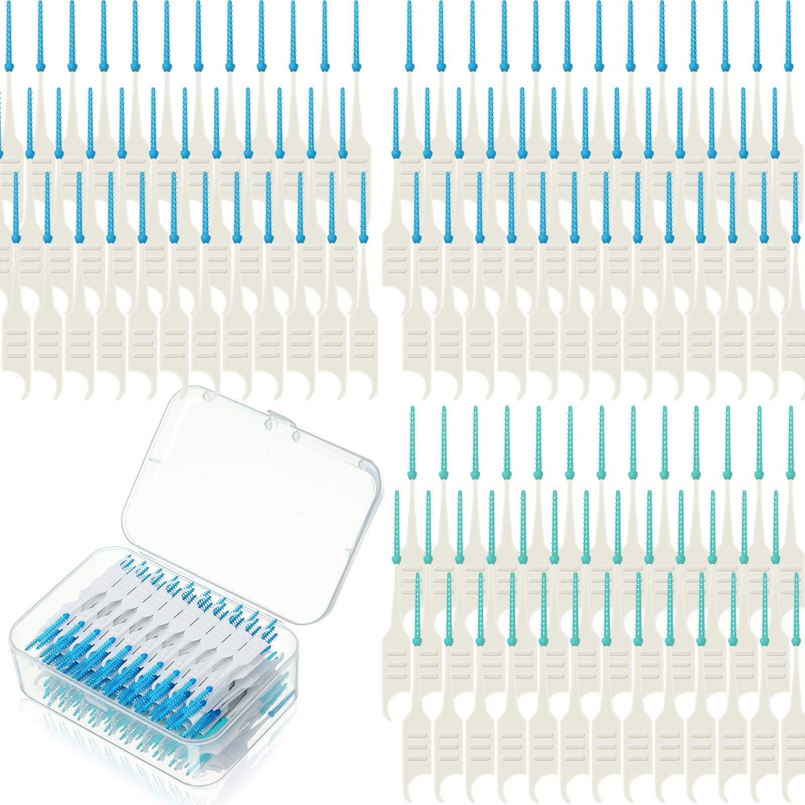 Amazon.com : Patelai 200 Pcs Dual-Use Interdental Brushes Soft Silicone ...