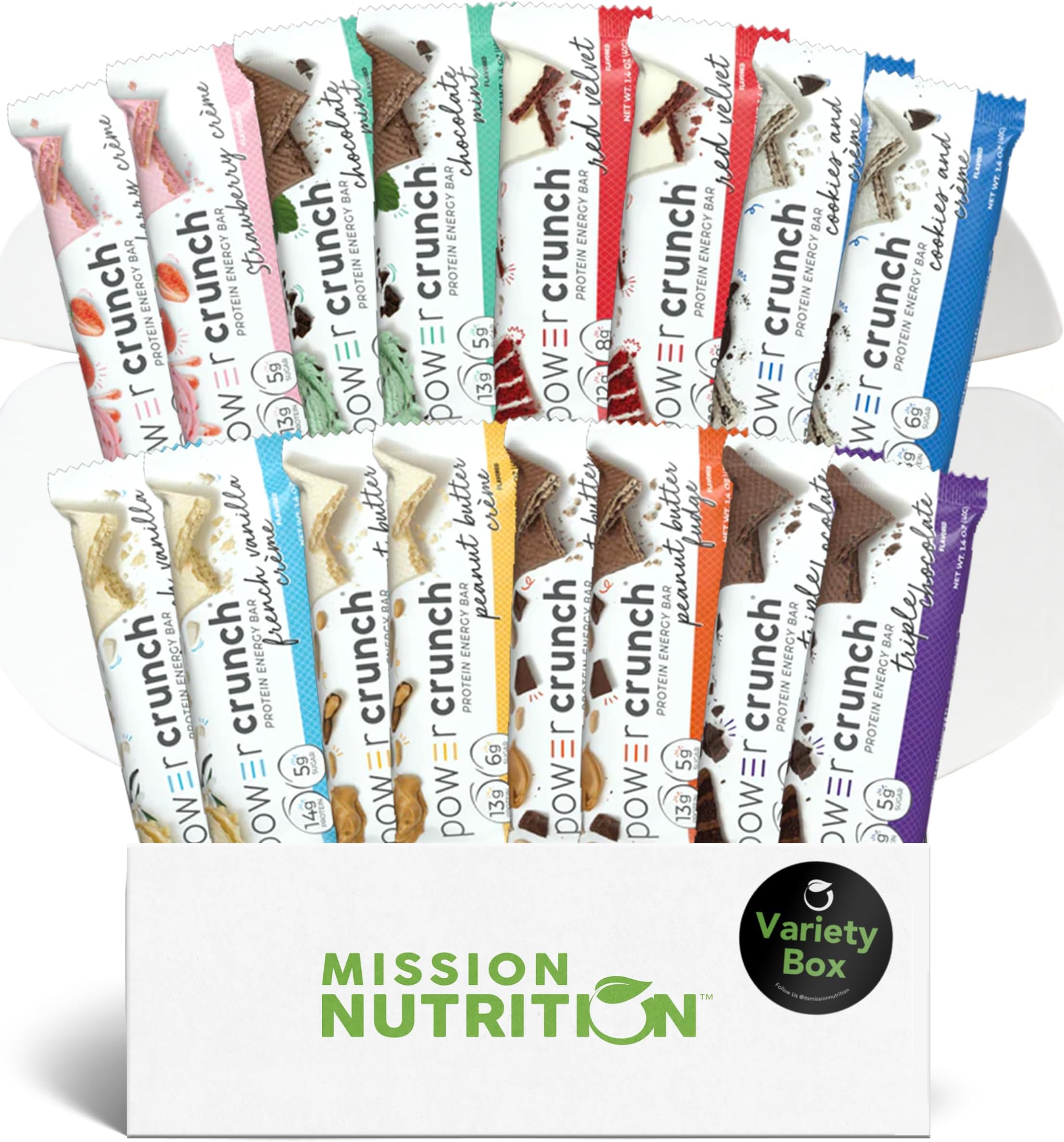Amazon.com : Power Crunch Protein Bars Variety Pack - High Protein, Low ...