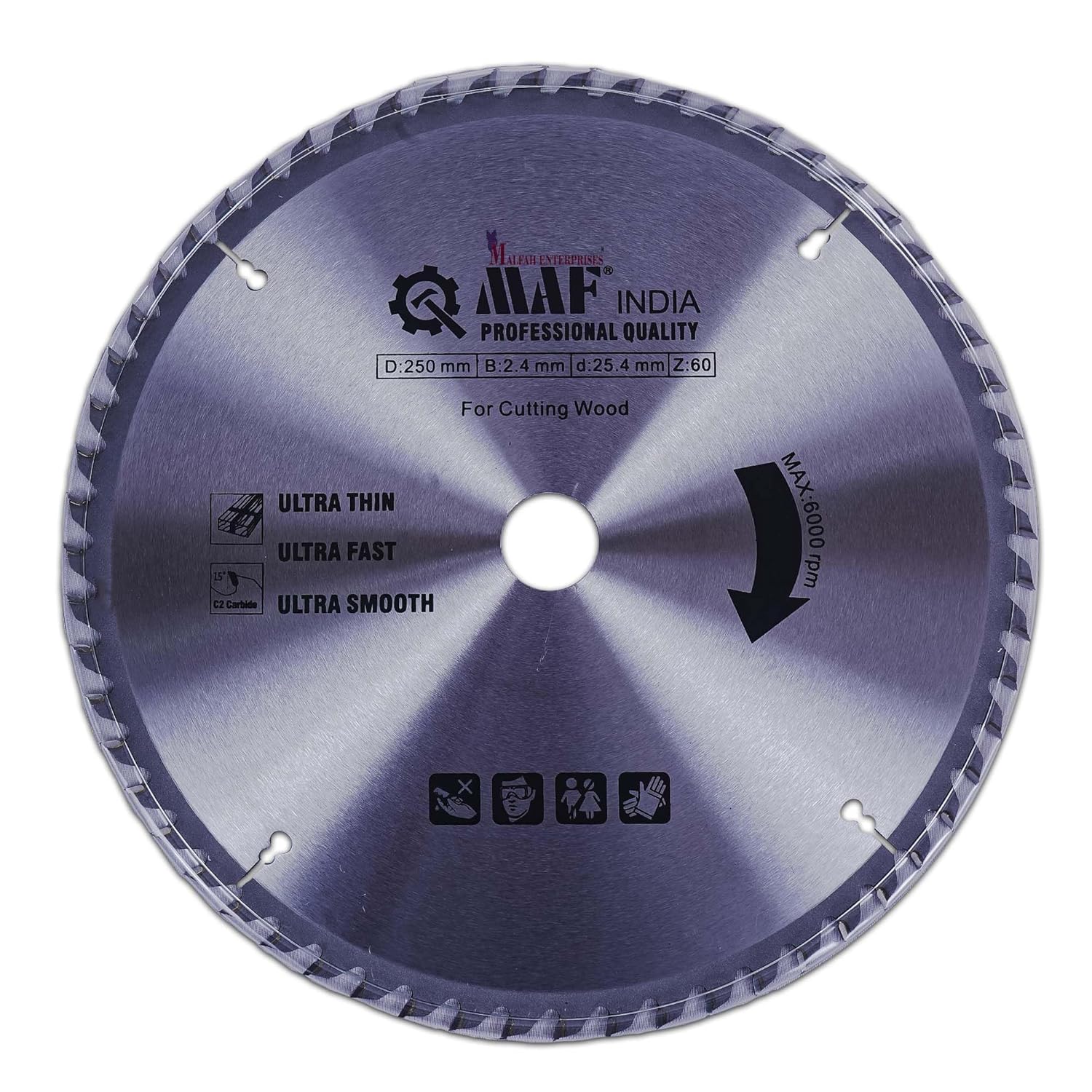 Malfah 14" Tct Stainless Steel Blade for Aluminium and Wood Cutting ...