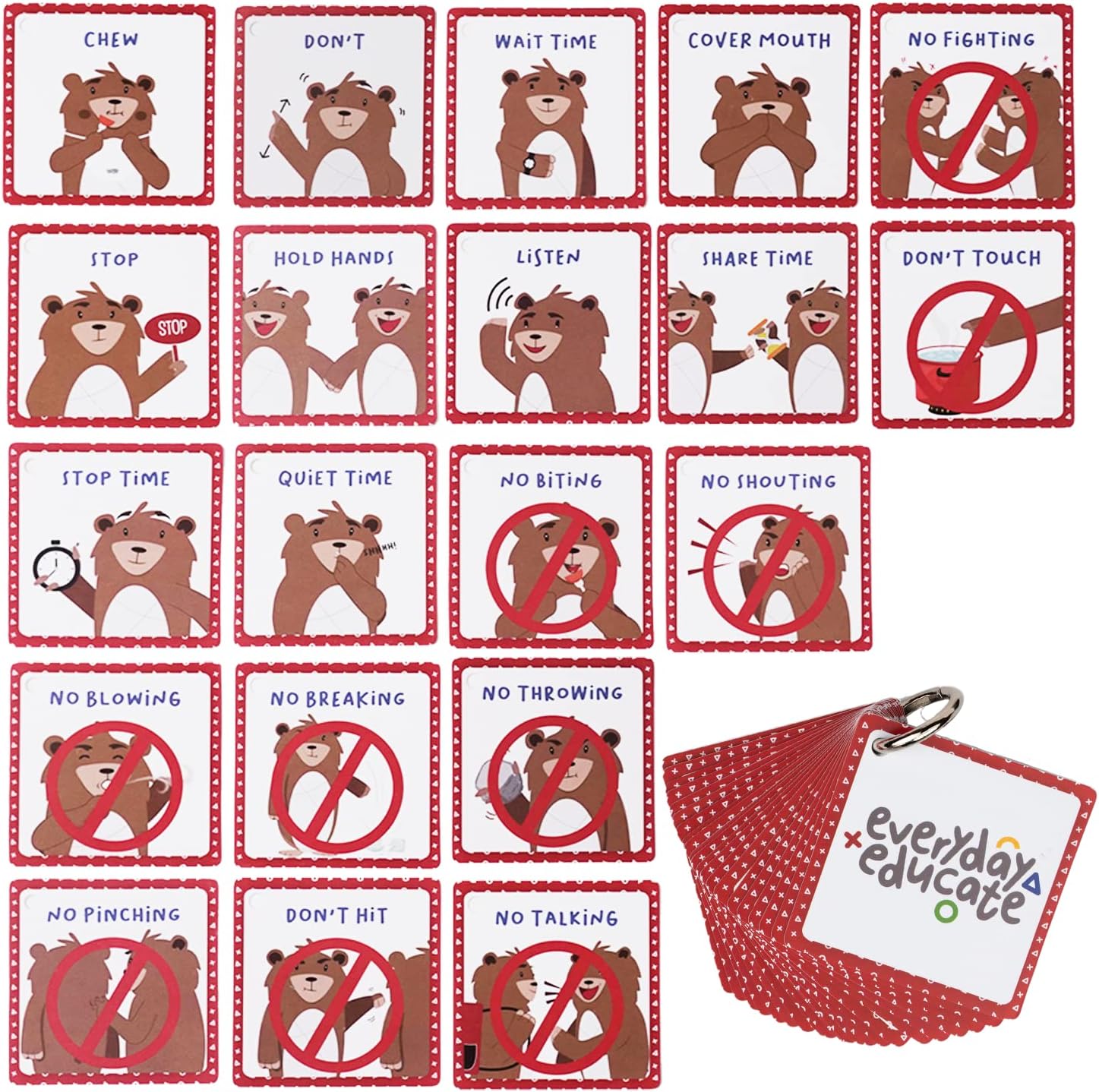 Amazon.com: Visual Schedule for Kids with Autism Communication Cards ...
