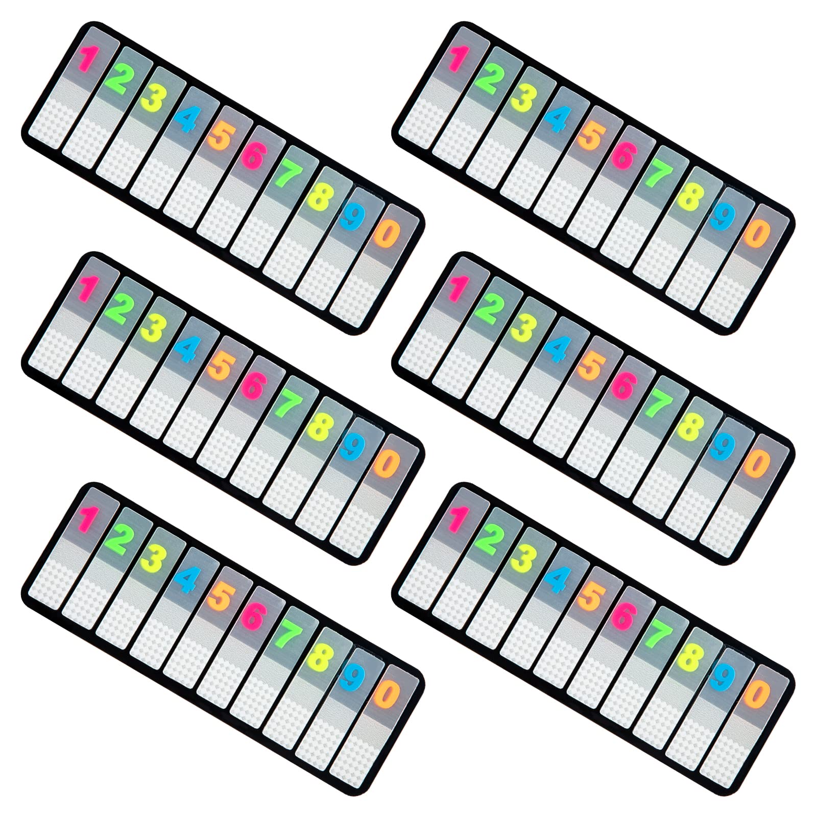 Amazon.com : NEWEST 1200 Pieces Number Index Tabs, Self Adhesive 0-9 ...