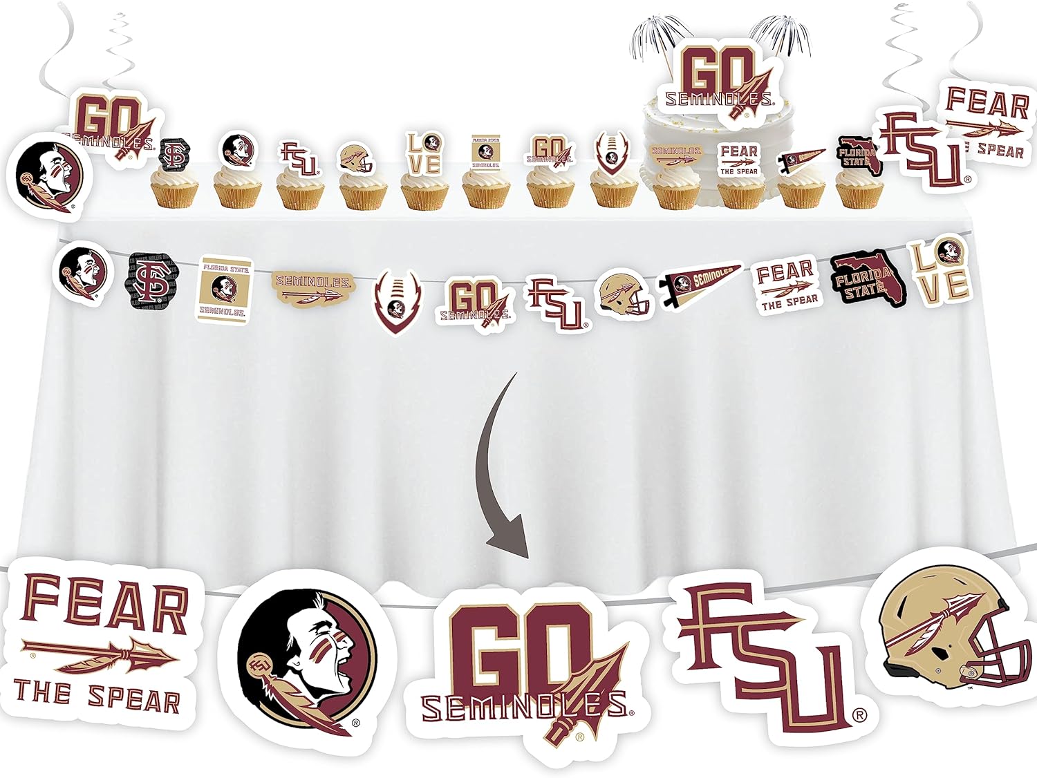 Amazon.com: FSU Seminoles Party Supplies (42 Pcs) Florida State Party ...