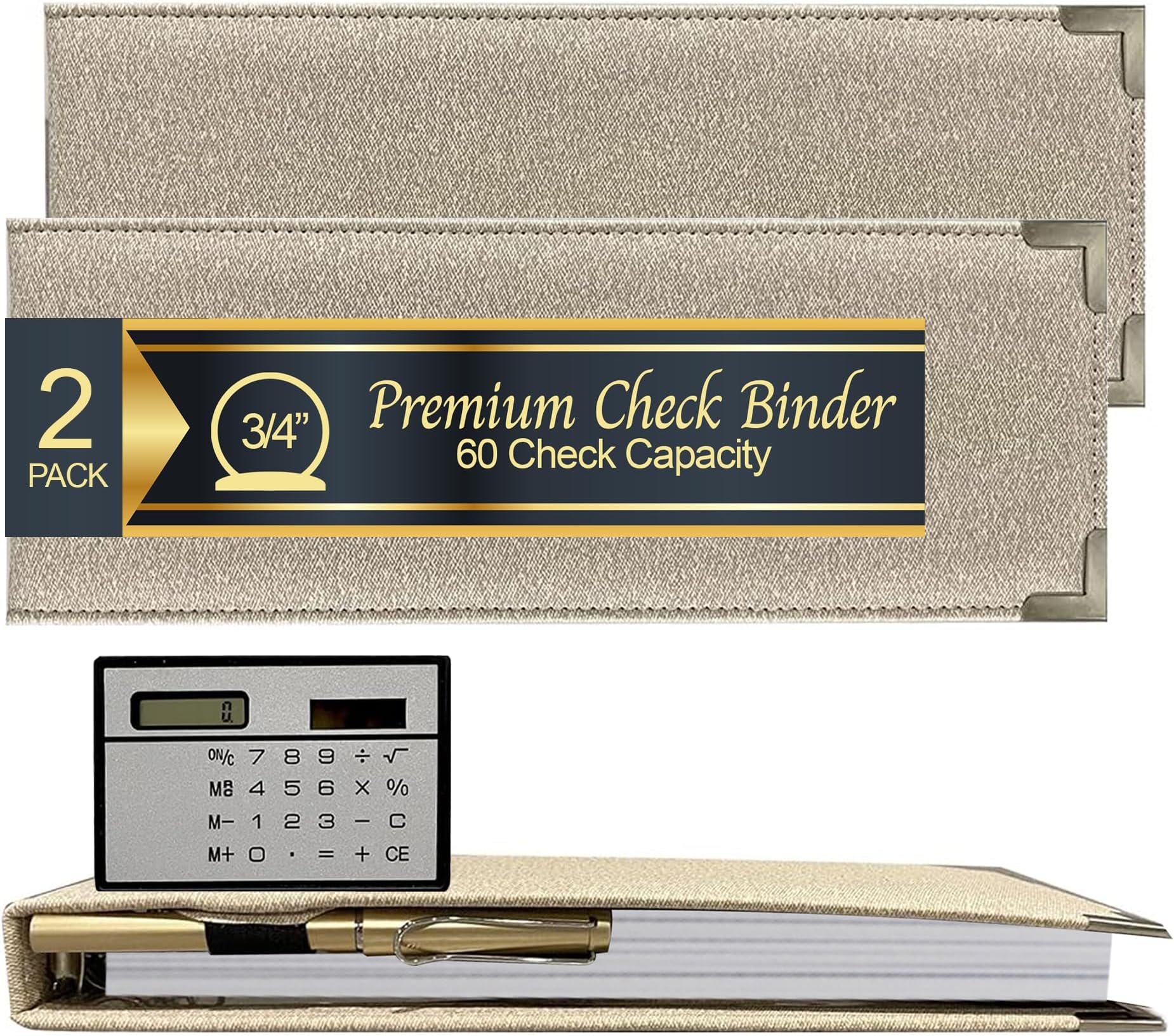 Performore12 X4 1UP Premium Business Cheque Book Binder, Includes Pen ...