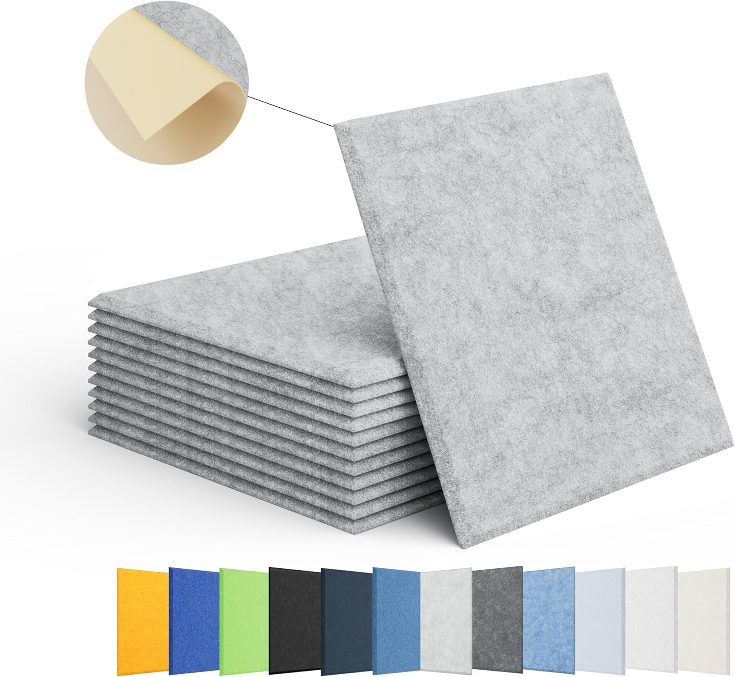 Amazon.com: Amantech 12 Pack Acoustic Panels Self Adhesive Sound Proof ...