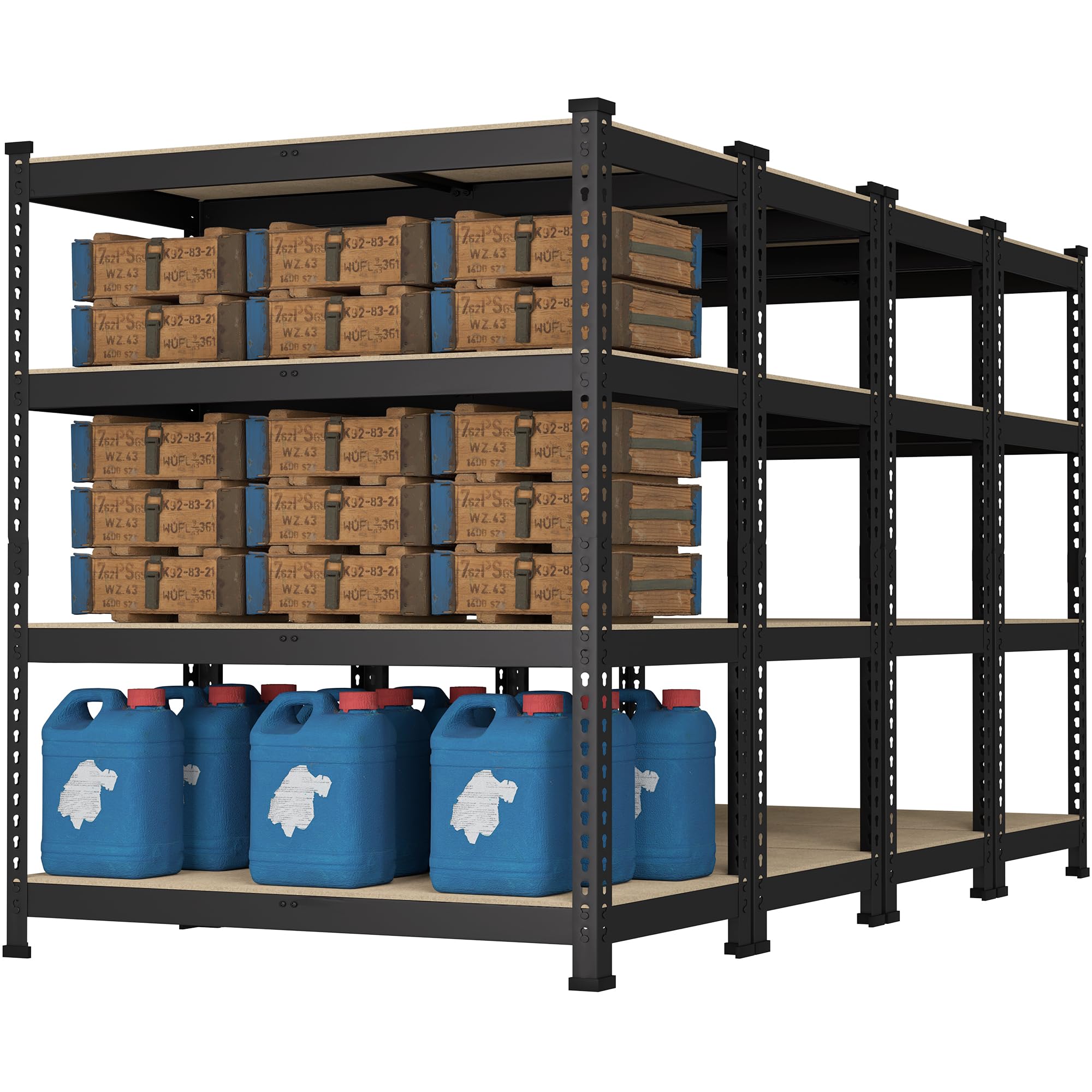 Snapklik.com : Prilinex 4-Tier Heavy Duty Storage Shelves 36" W X 16" D ...