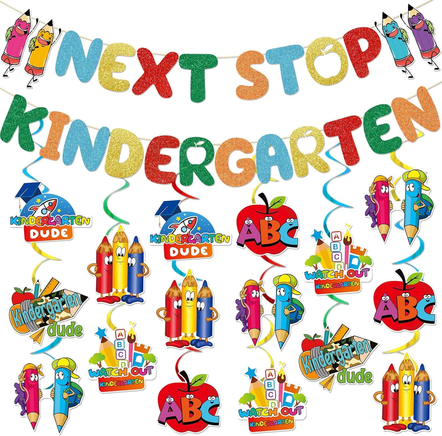 Amazon.com: Next Stop Kindergarten Banner Preschool Graduation ...