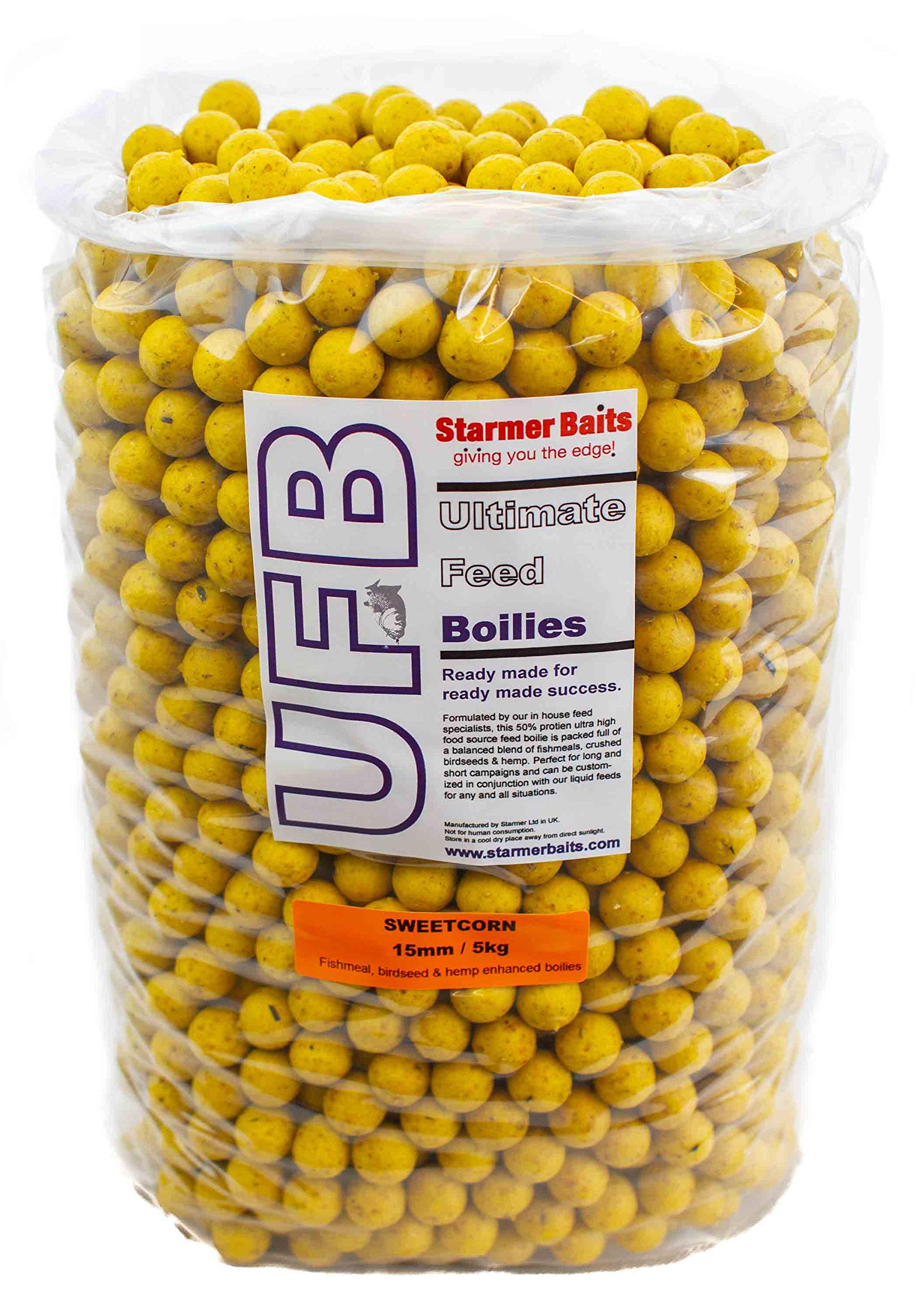 starmerbaits Ultimate feed boilies / 15mm / 5kg / Sweetcorn : Amazon.co ...
