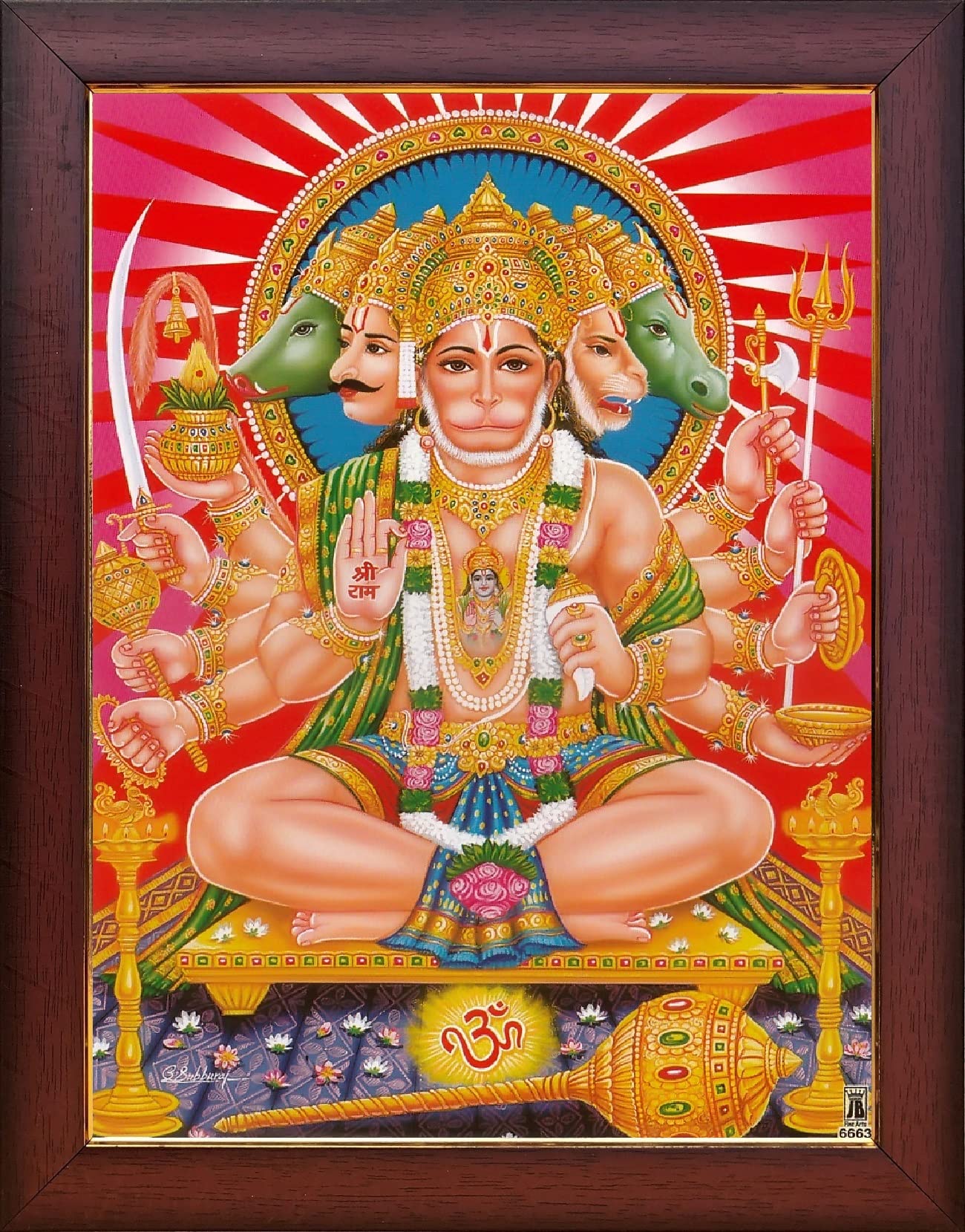 Garuda Photos Panchmukhi Hanuman Photo Frame Panchamukhi Panchmukhi ...