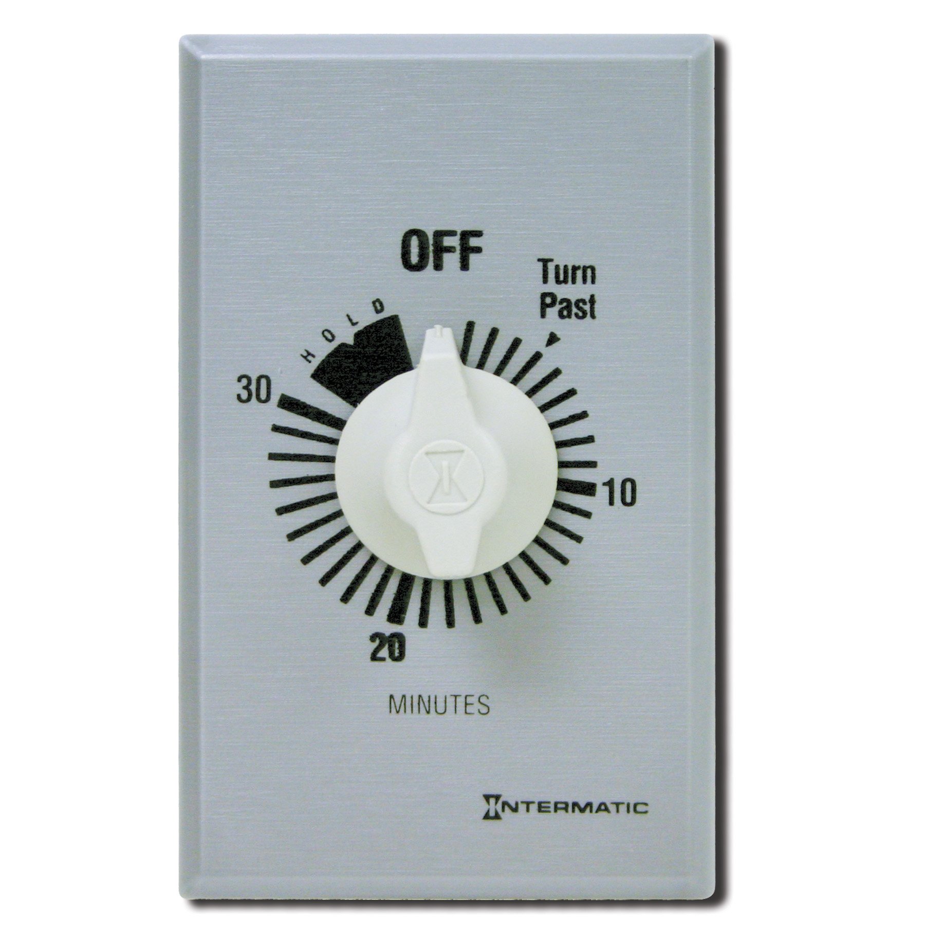 Intermatic FF30MH 30-Minute Spring Loaded Wall Timer, Brushed Metal ...