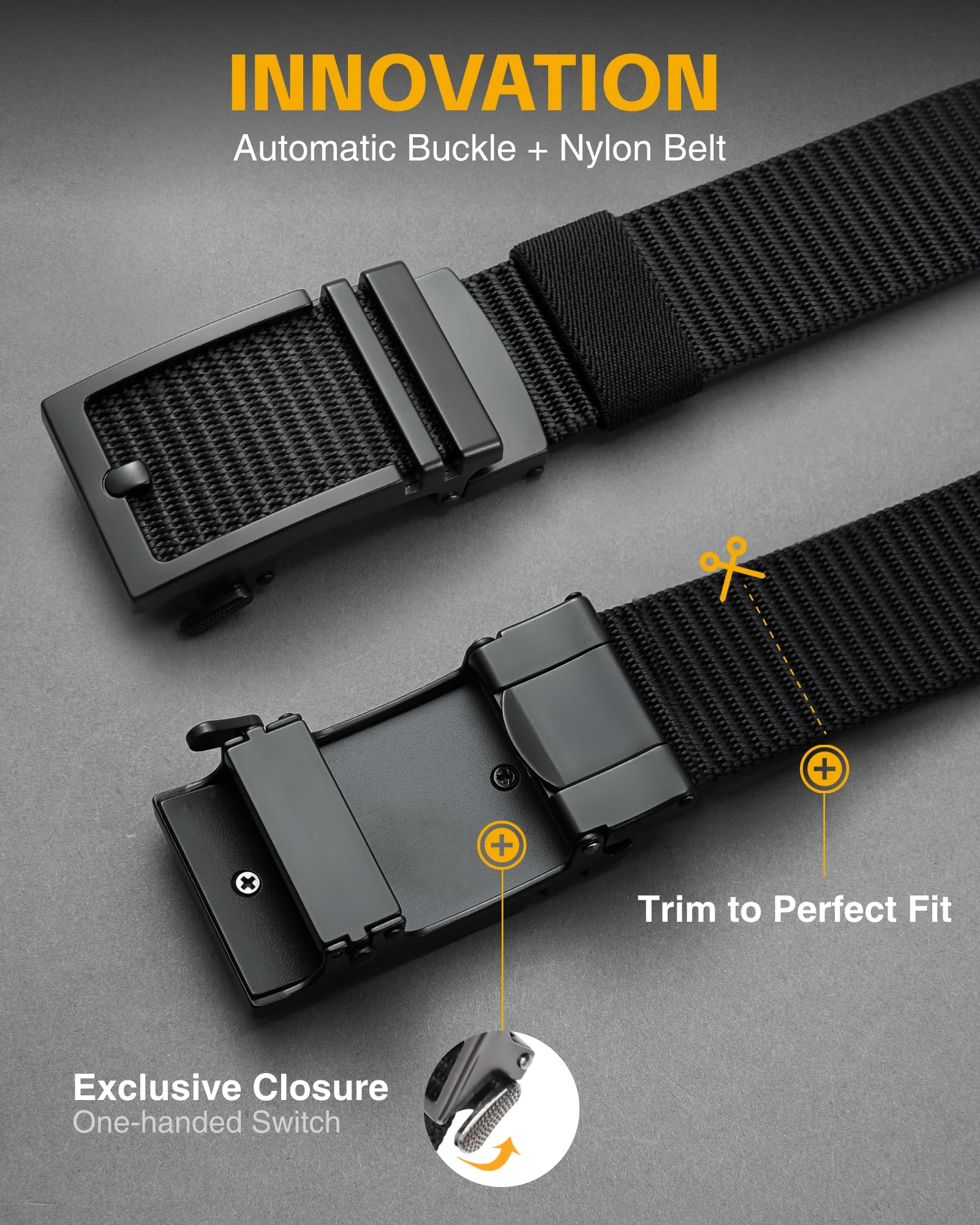 Snapklik.com : Tactical Belt Men - 1.5" Nylon Gun Belt - Quick Release EDC Work Belts For ...