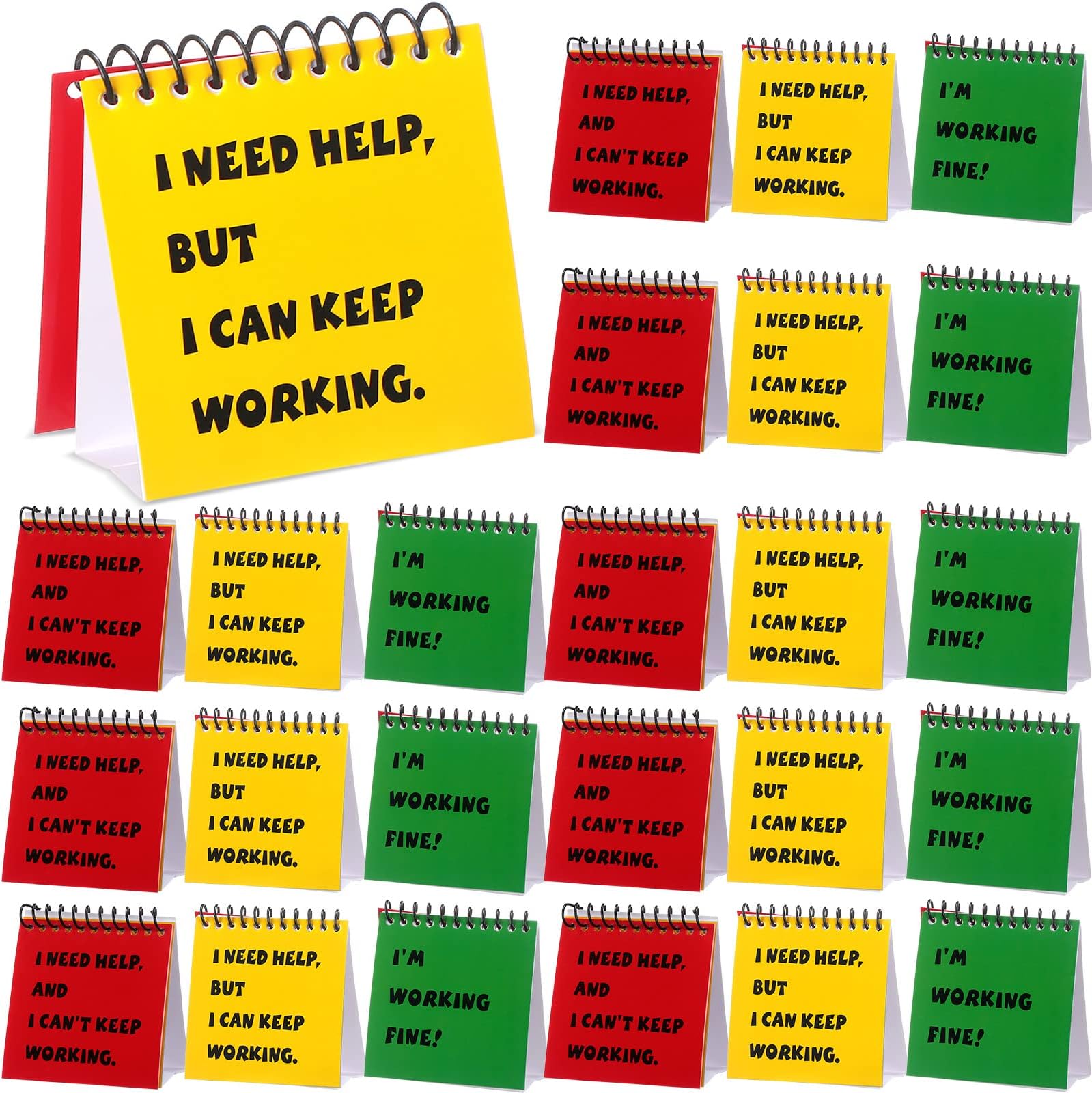 Amazon.com : Jutom 24 Pcs I Need Help Mini Flip Chart for Teacher Need ...