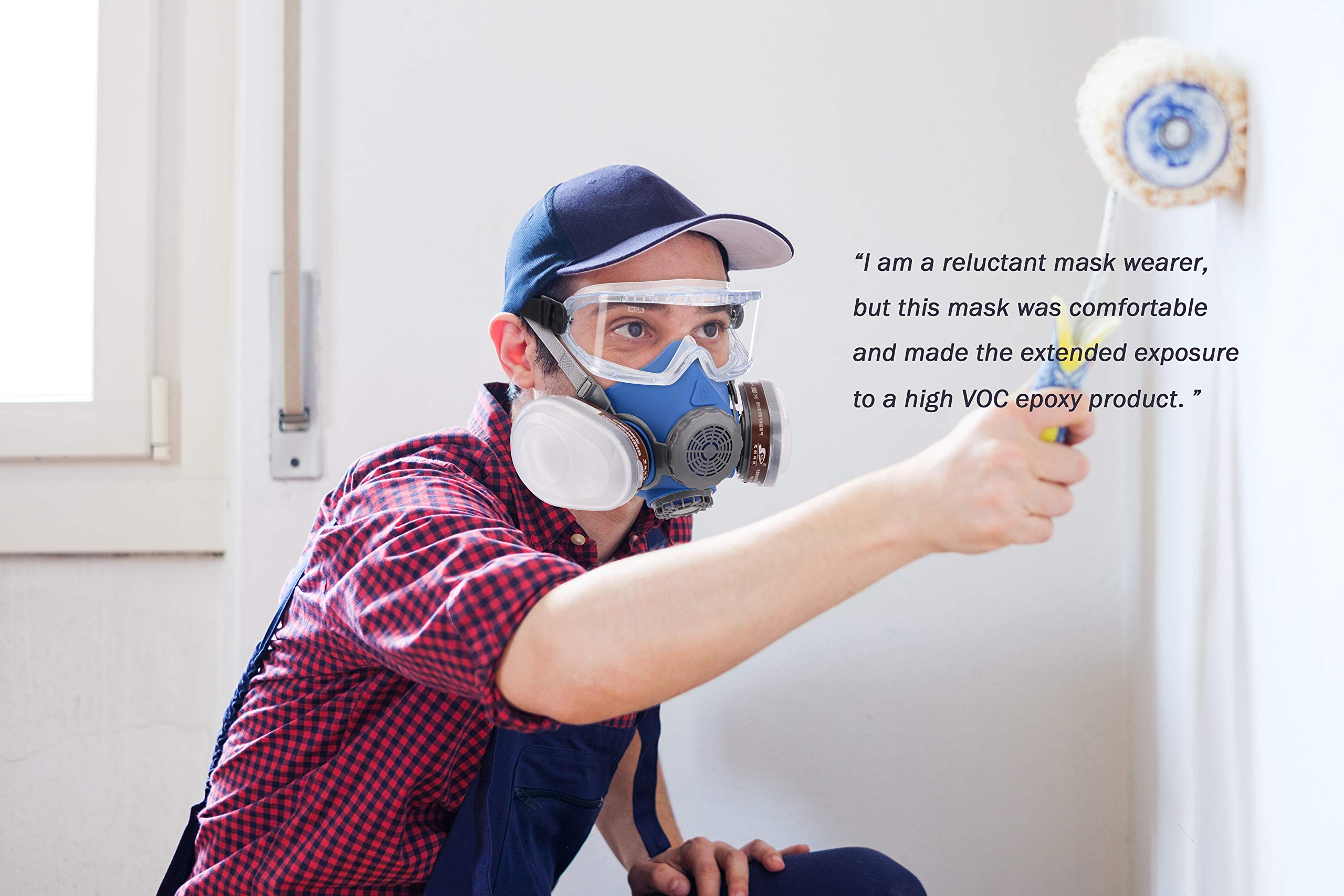 SYINE Half Face Reusable Respirator Spray Paint Gas Mask Respiratory ...