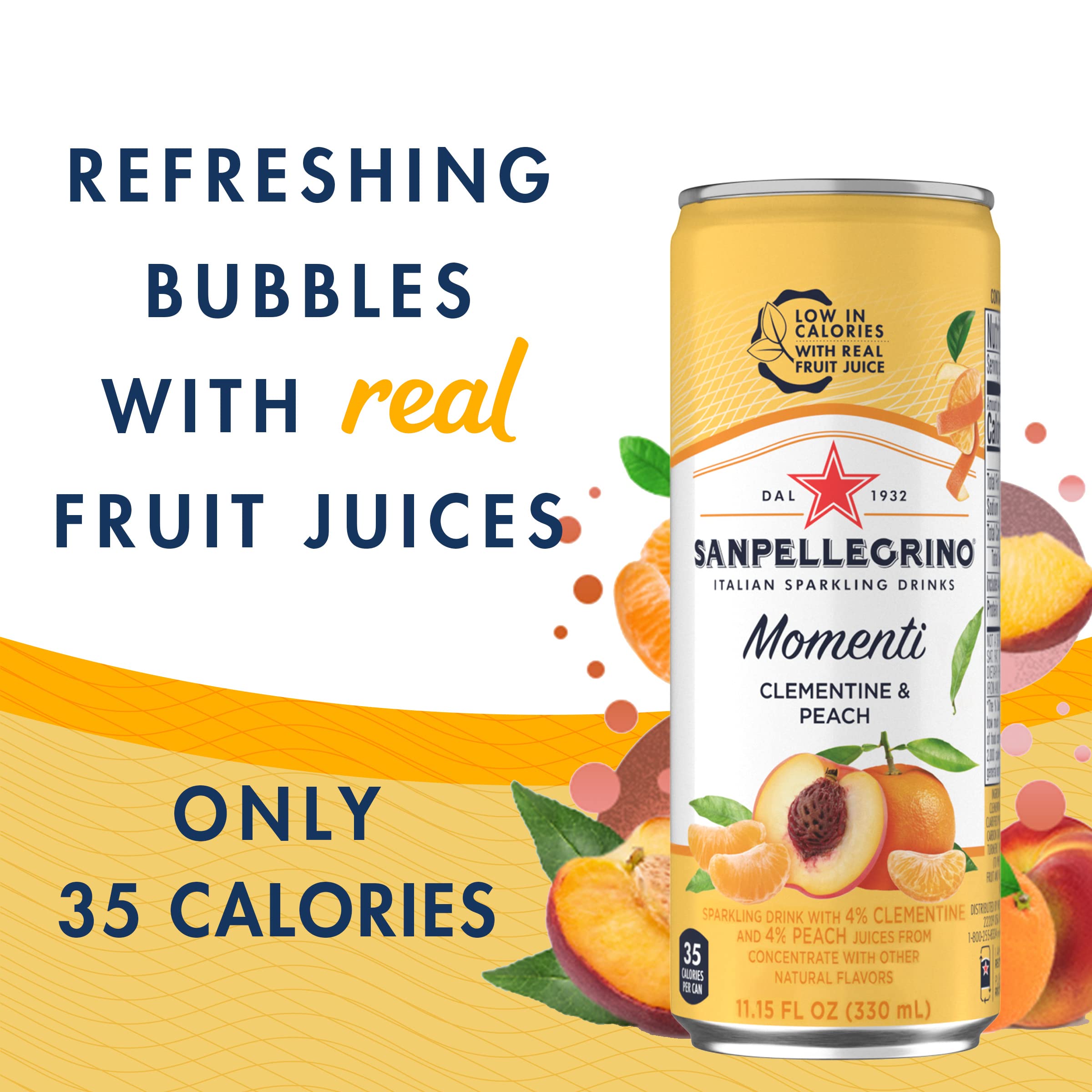 Snapklik.com : Sanpellegrino Momenti Clementine And Peach Flavored Sparkling Drink