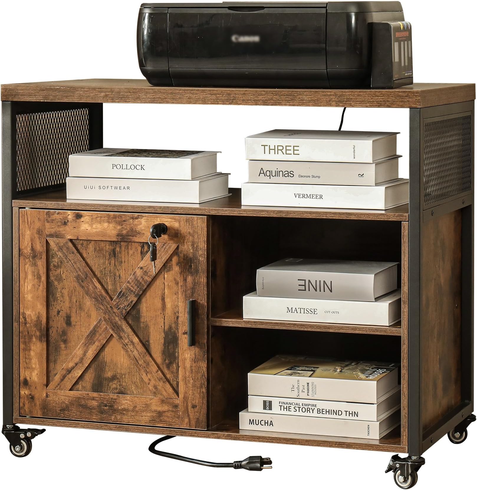 Amazon.com: YITAHOME Printer Stand, Wood Lateral File Cabinet with ...