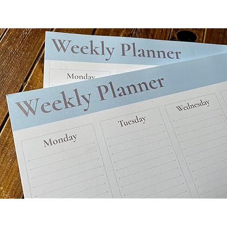 A3 Weekly Planner (Week to View), 60 Page Jotter Desk Pad, 100gsm Paper ...