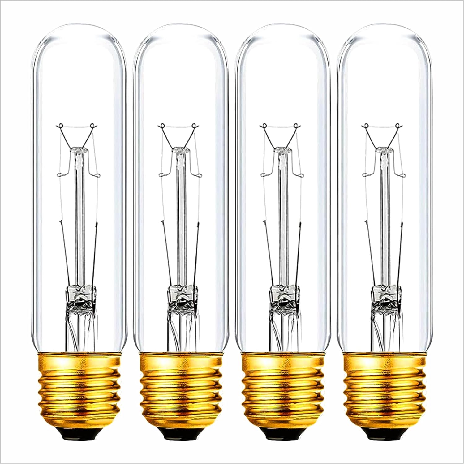 MMBGJKG T10 Clear Tubular Incandescent Light Bulb,25Watt 2700K Soft ...