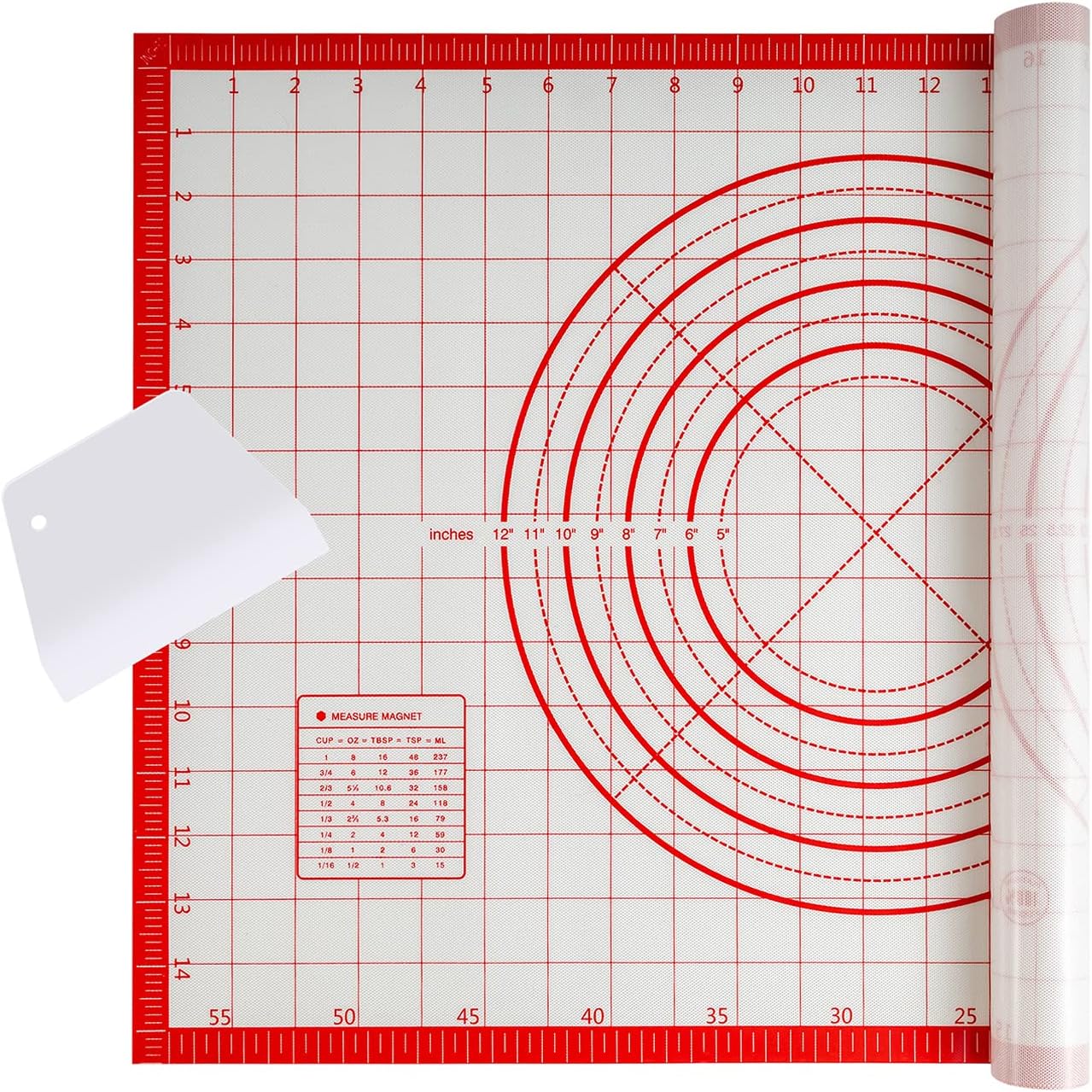 Amazon.com: Pastry Mat Silicone Baking Mat Dough Mat Non-Slip for ...