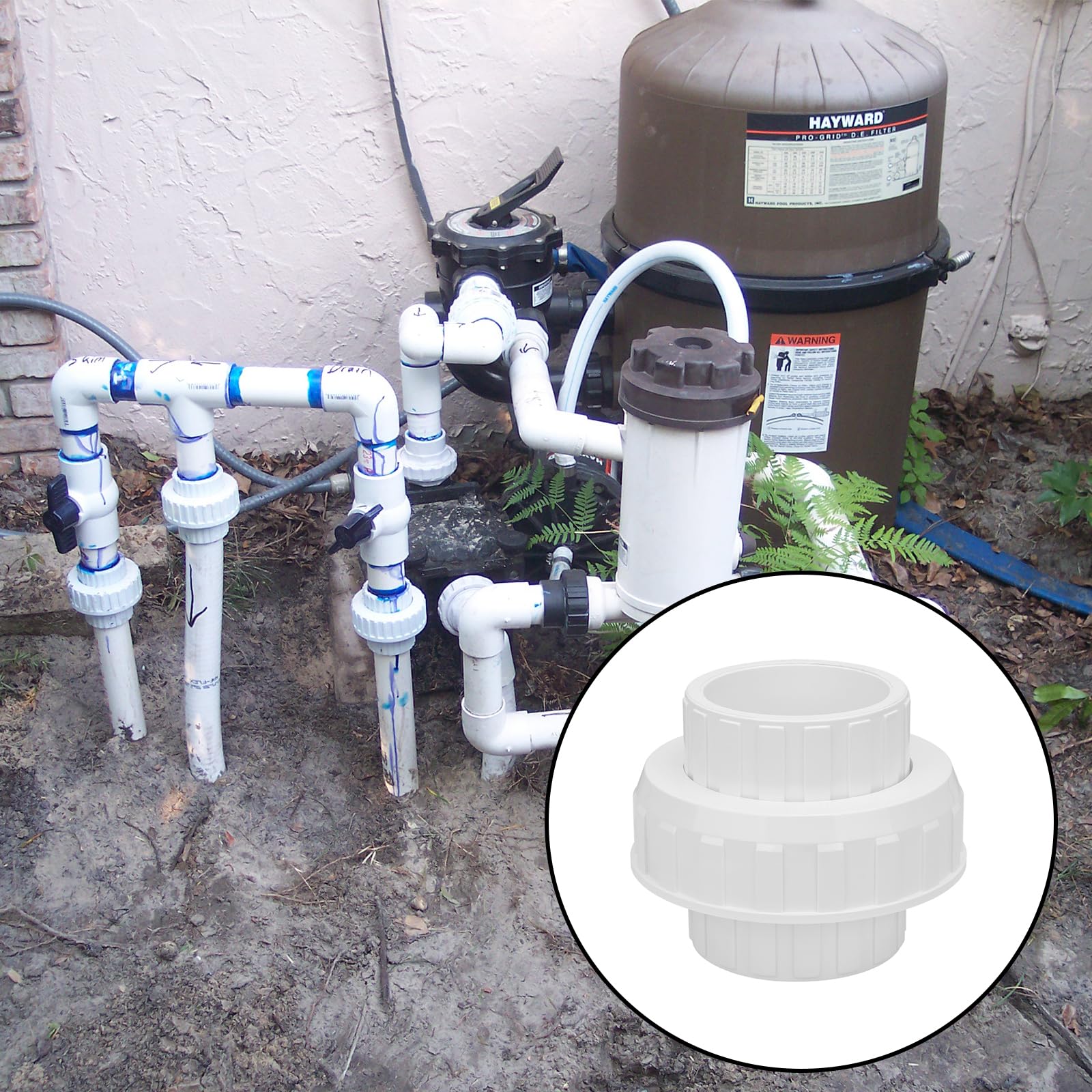 Snapklik.com : 3" PVC Union Coupling Pipe Fitting