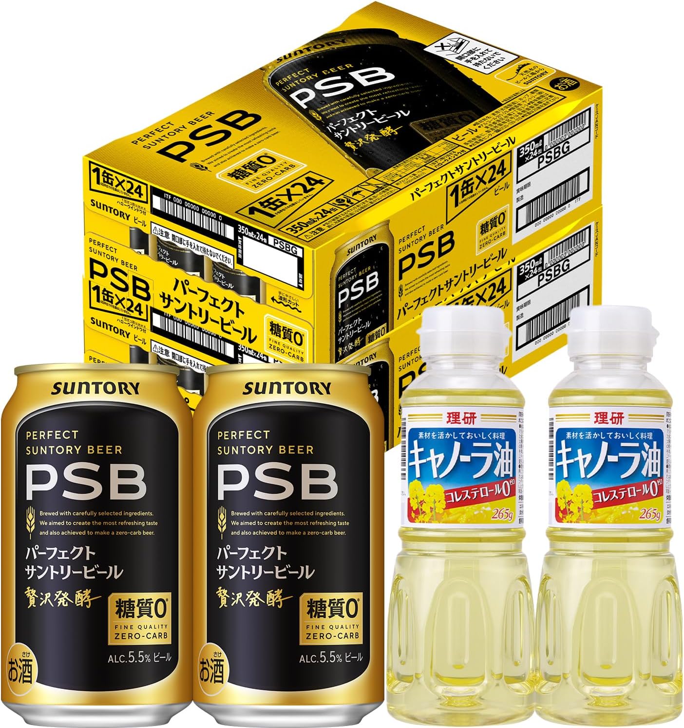Amazon.co.jp: 【景品付き】 パーフェクトサントリービール 350ml 48本 キャノーラ油 265g 2本付 [サントリー ビール] : 食品・飲料・お酒