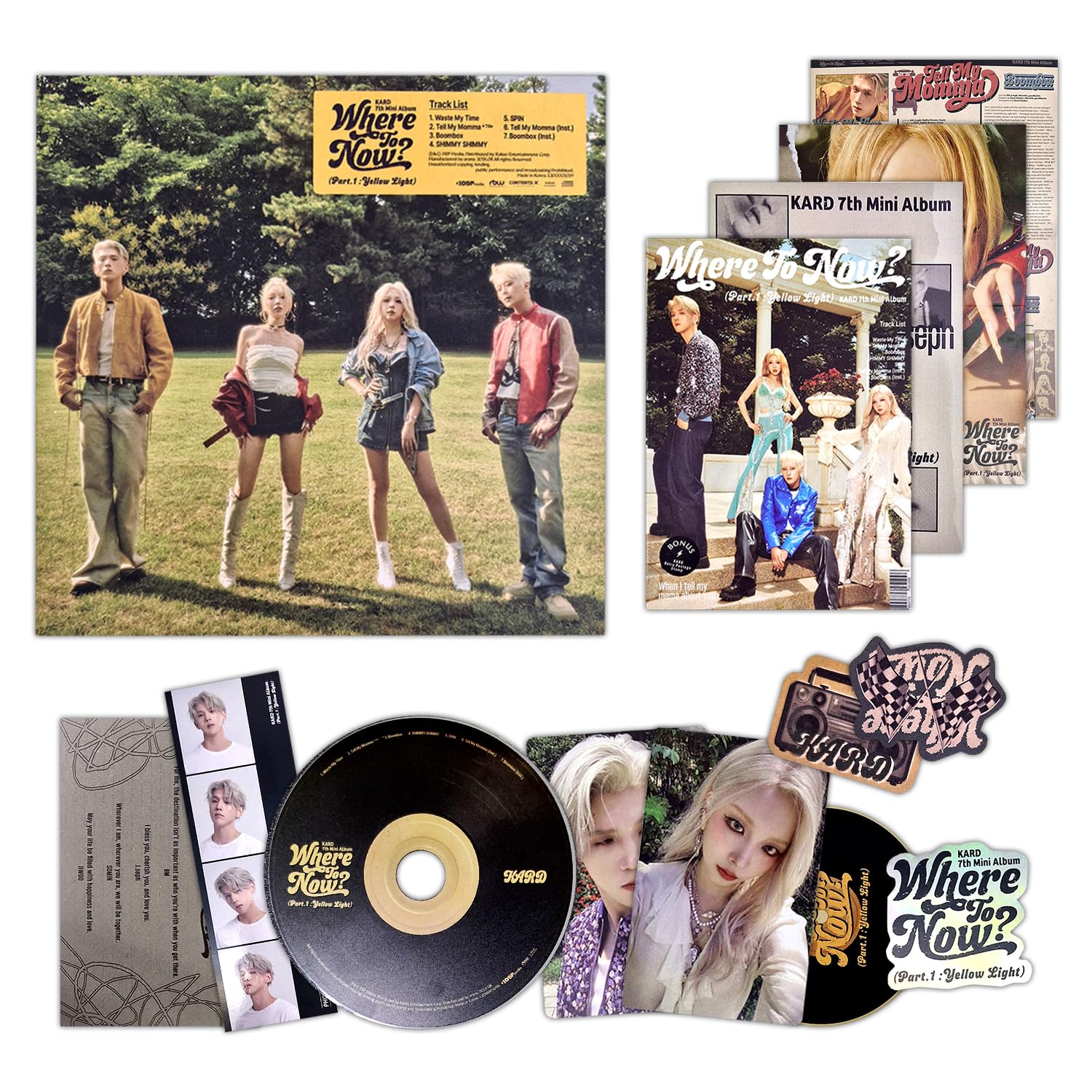 KARD - 7th Mini Album [Where To Now? (Part.1 : Yellow Light)] Photobook ...