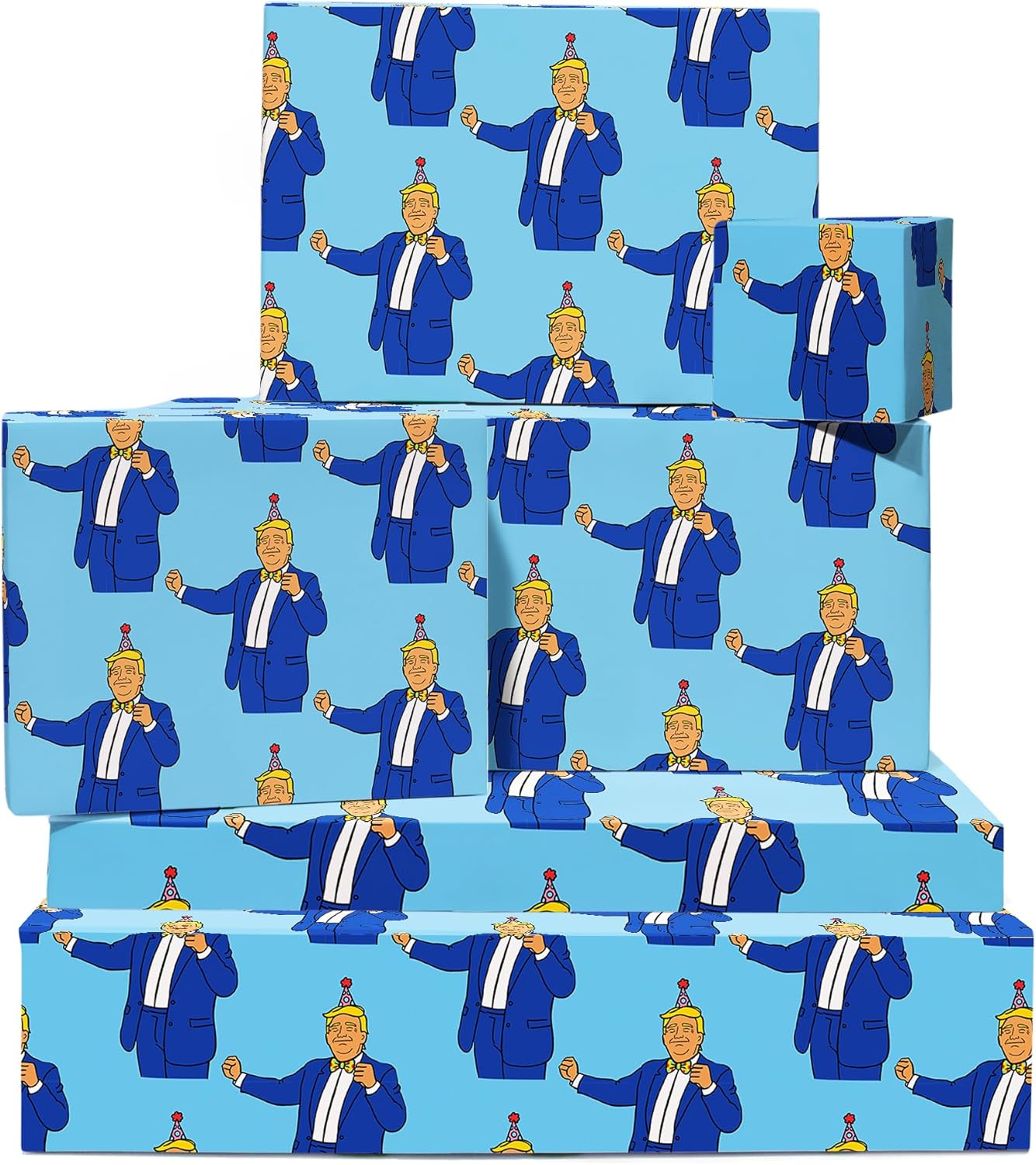 Amazon.com: CENTRAL 23 Donald Trump Wrapping Paper - 6 Sheets Of ...