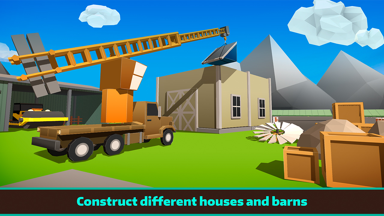 Block Farm Heavy Building Simulator: Excavator Digging and Truck ...