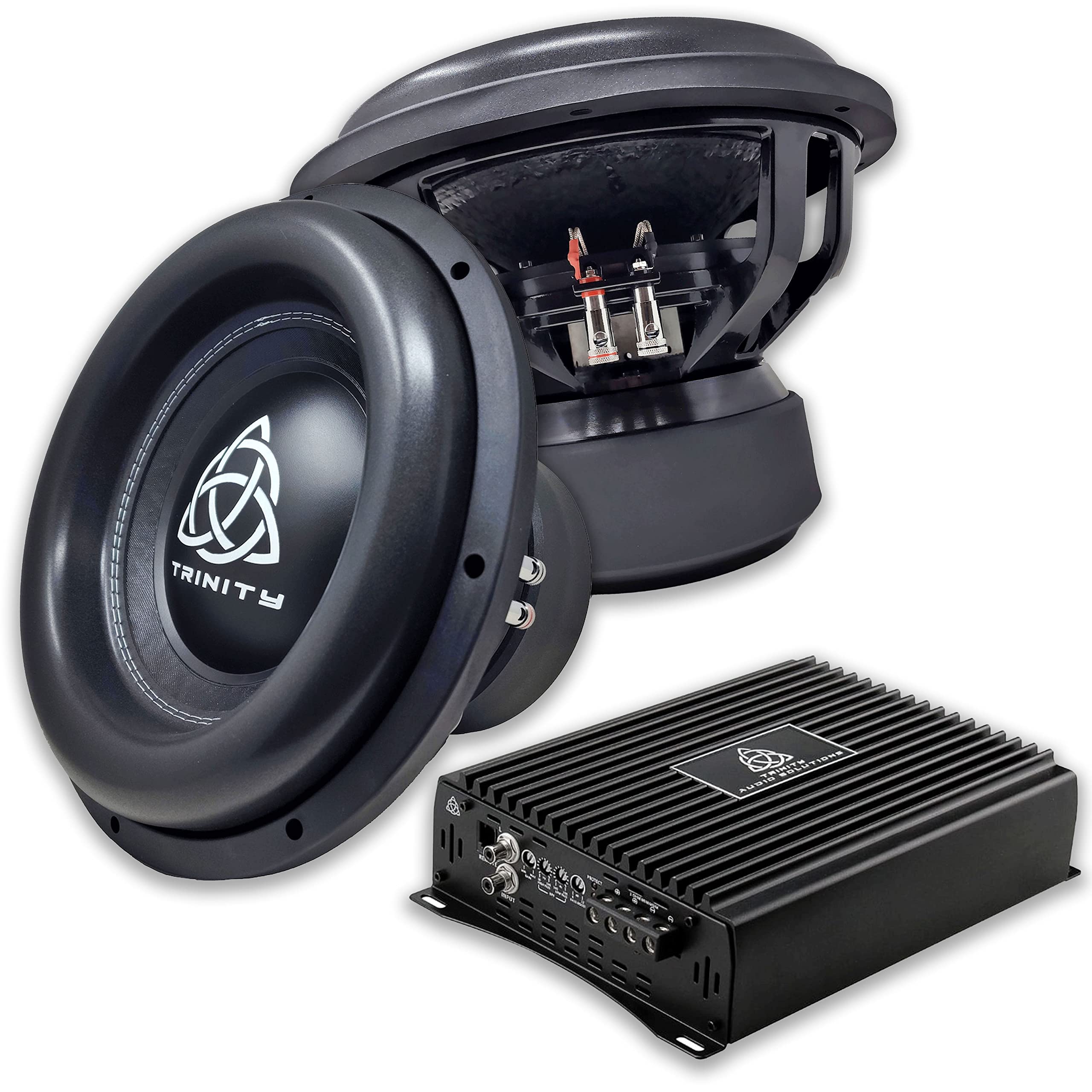 Buy 2 X 15 Subwoofers Dual 1 Ohm Trinity 5000W Full Range Amplifier ...